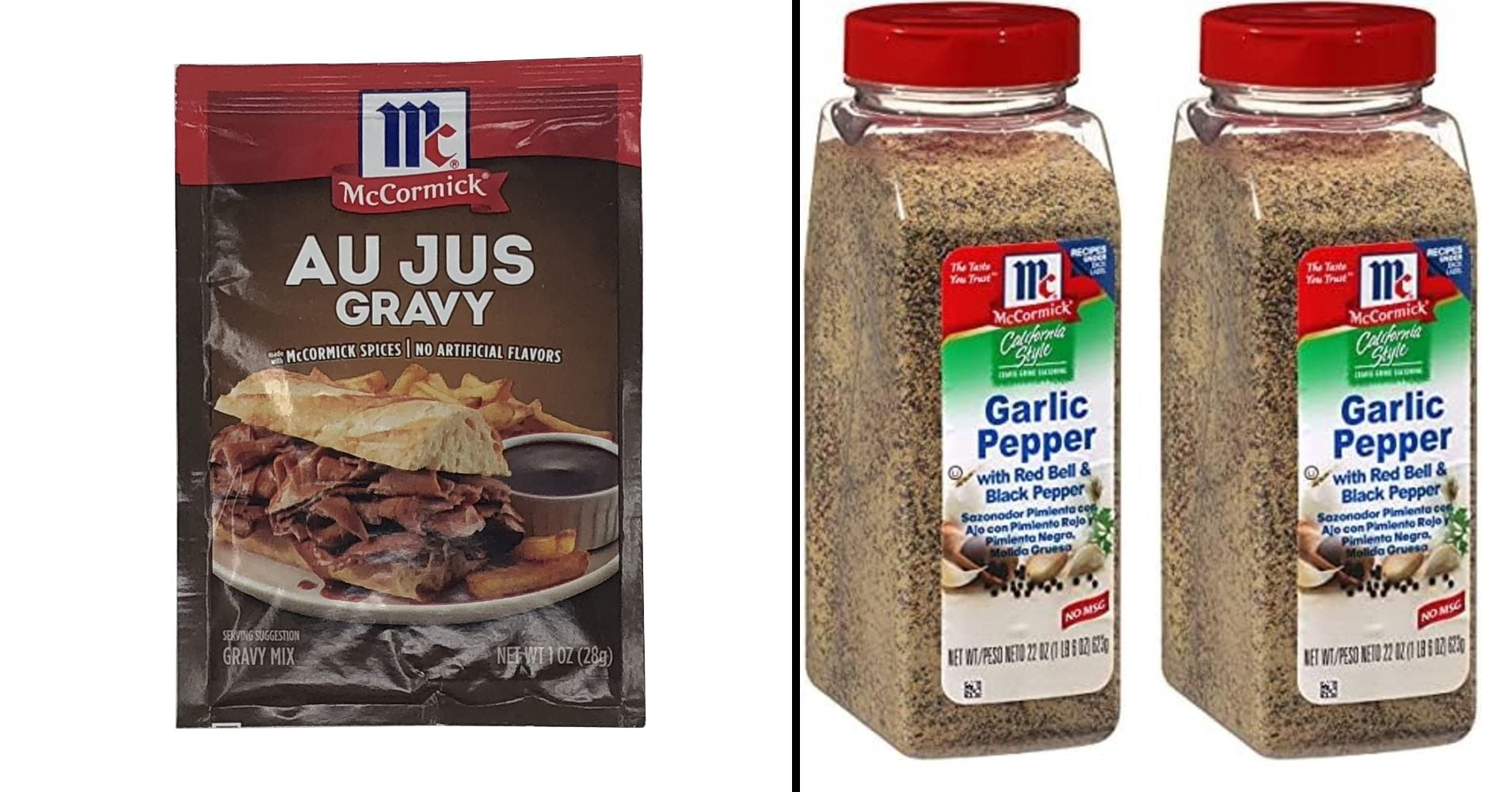 McCormick Au Jus Natural Style Gravy Mix 1.0 OZ(Pack of 12) & McCormick ...