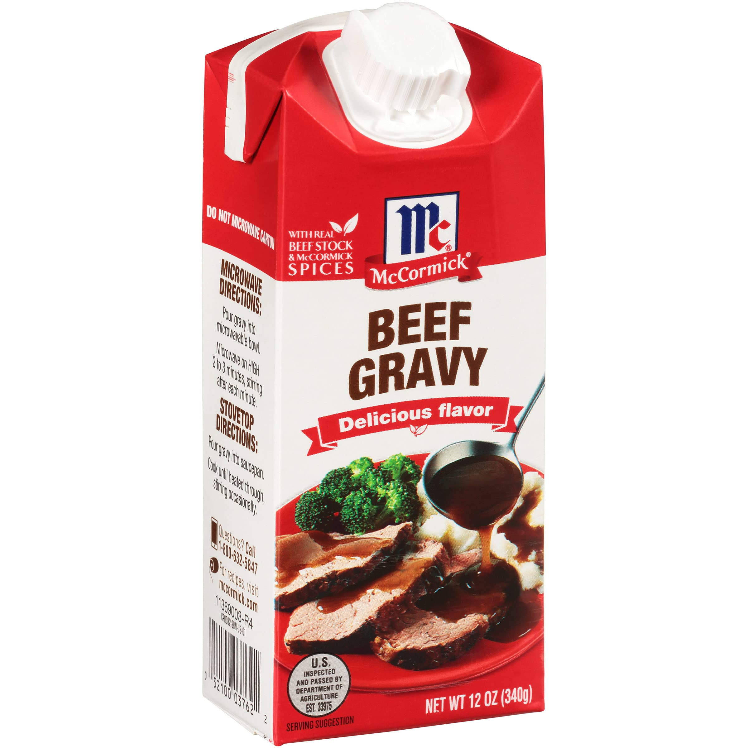 McCormick Beef Gravy, 12 oz (Pack of 8) - Walmart.com