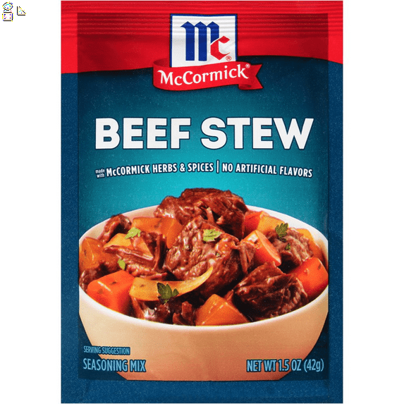 Mccormick Hearty Spice Beef Stew Seasoning Mix Packet, 1.5 Oz Package ...