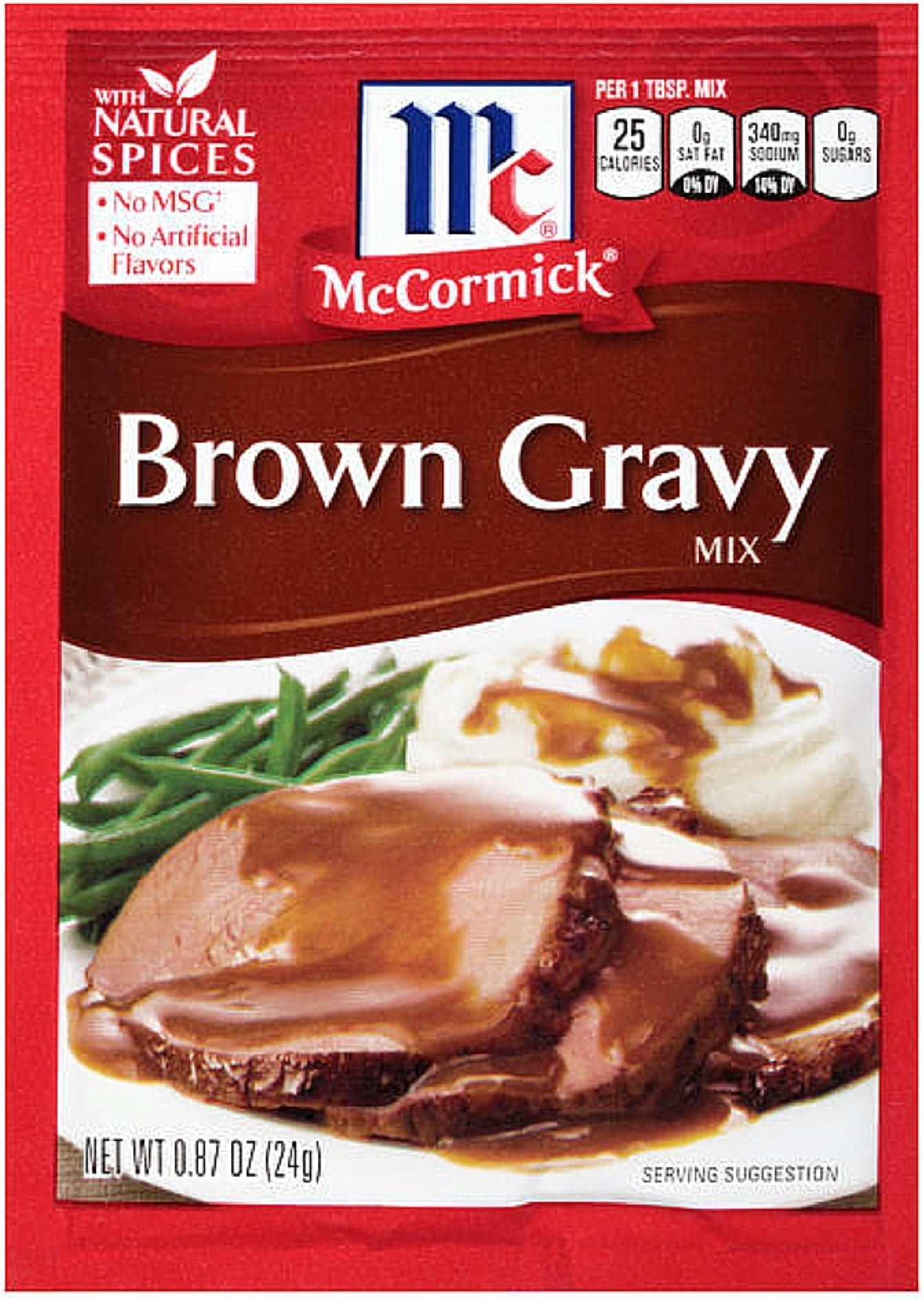 McCormick Dry Packet Brown Gravy Mix 0.87 oz (Pack of 4) - Walmart.com