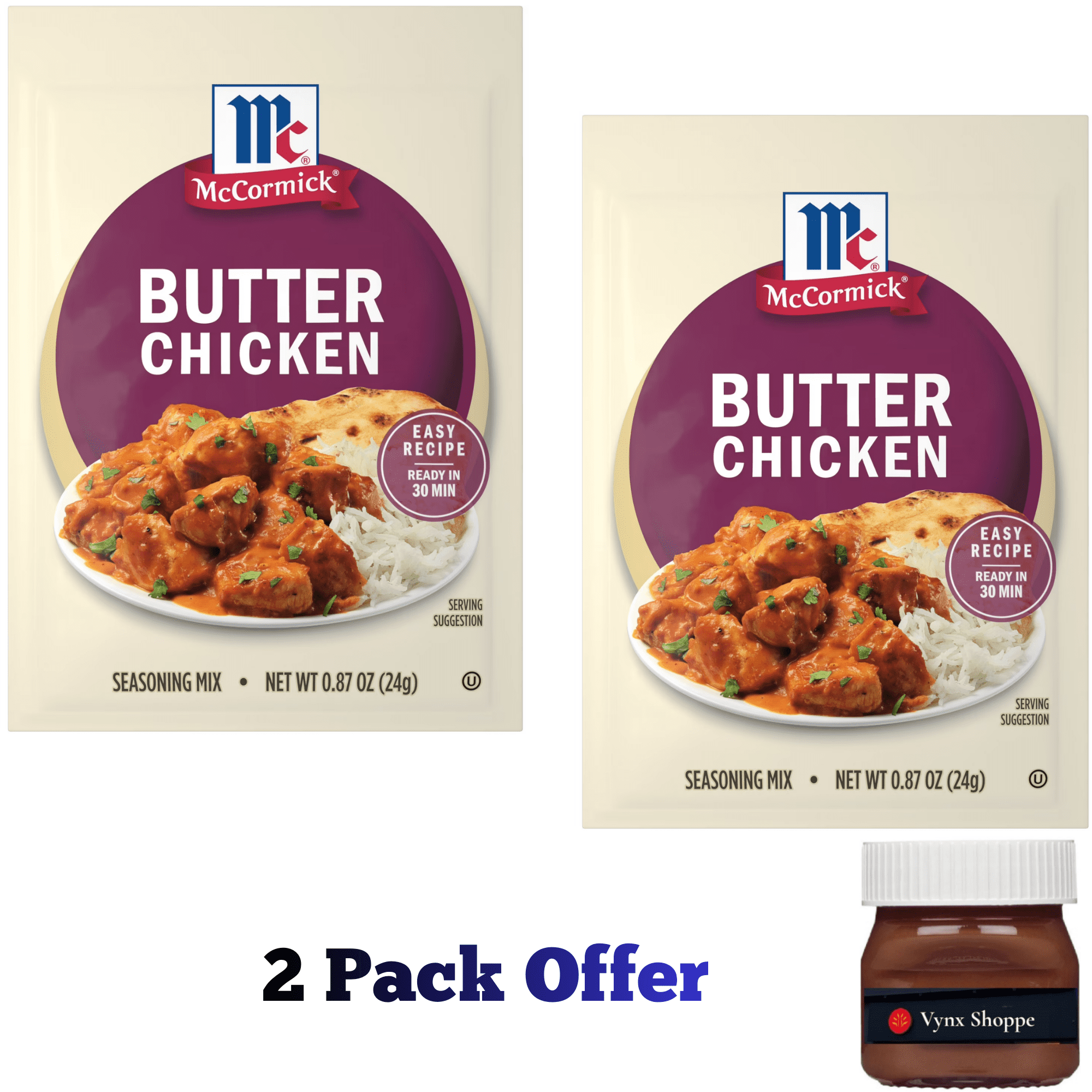 McCormick Butter Chicken Seasoning Mix, 0.87 oz Bag - Walmart.com
