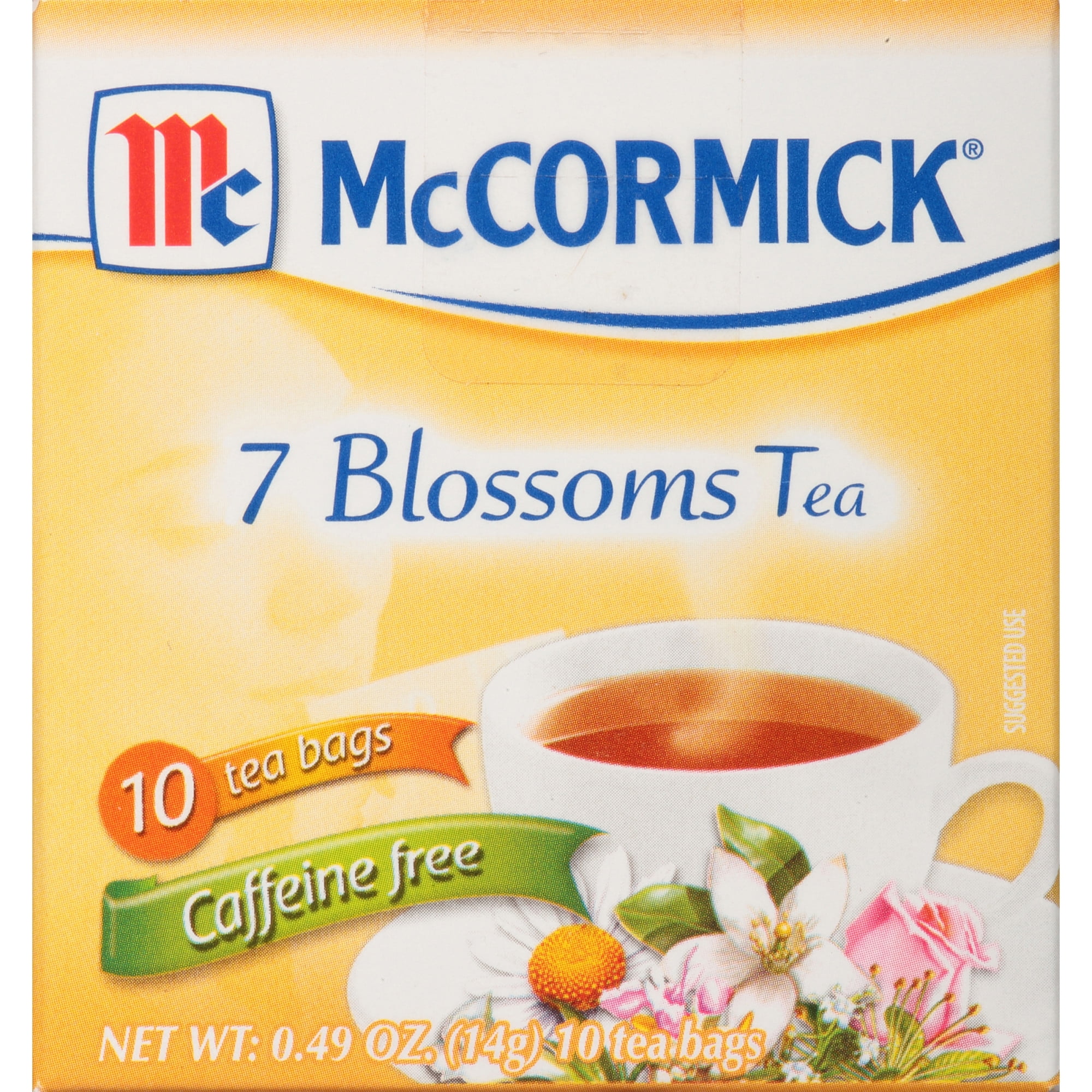 McCormick Herbal Blend 7 Blossoms Caffeine Free Tea, 10 Count Box, 0.49 ...