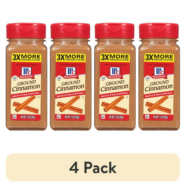 (4 pack) McCormick Kosher Ground Cinnamon, 7.12 oz Bottle - Walmart.com