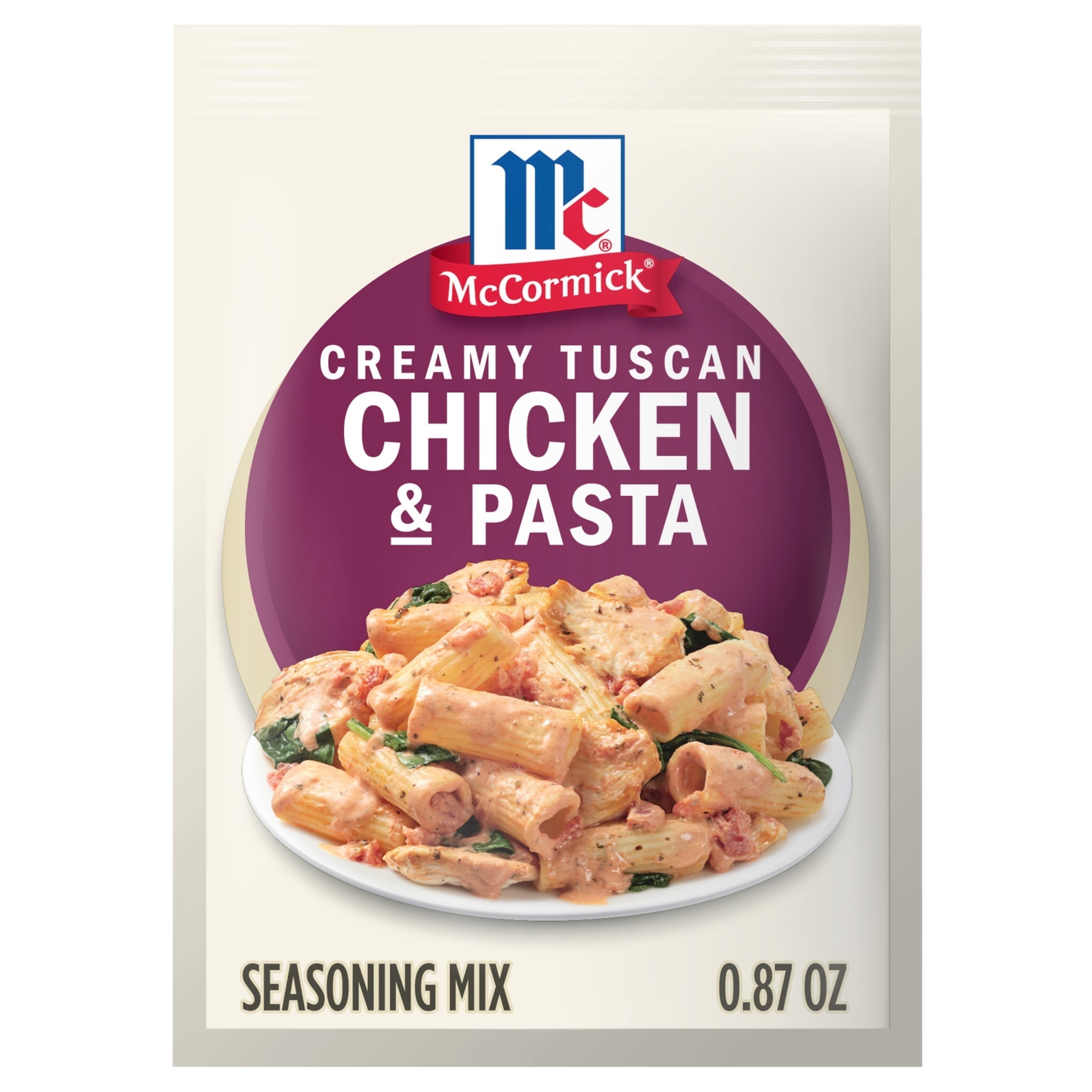 McCormick Creamy Tuscan Chicken & Pasta Seasoning Mix, 0.87 oz Pouch ...