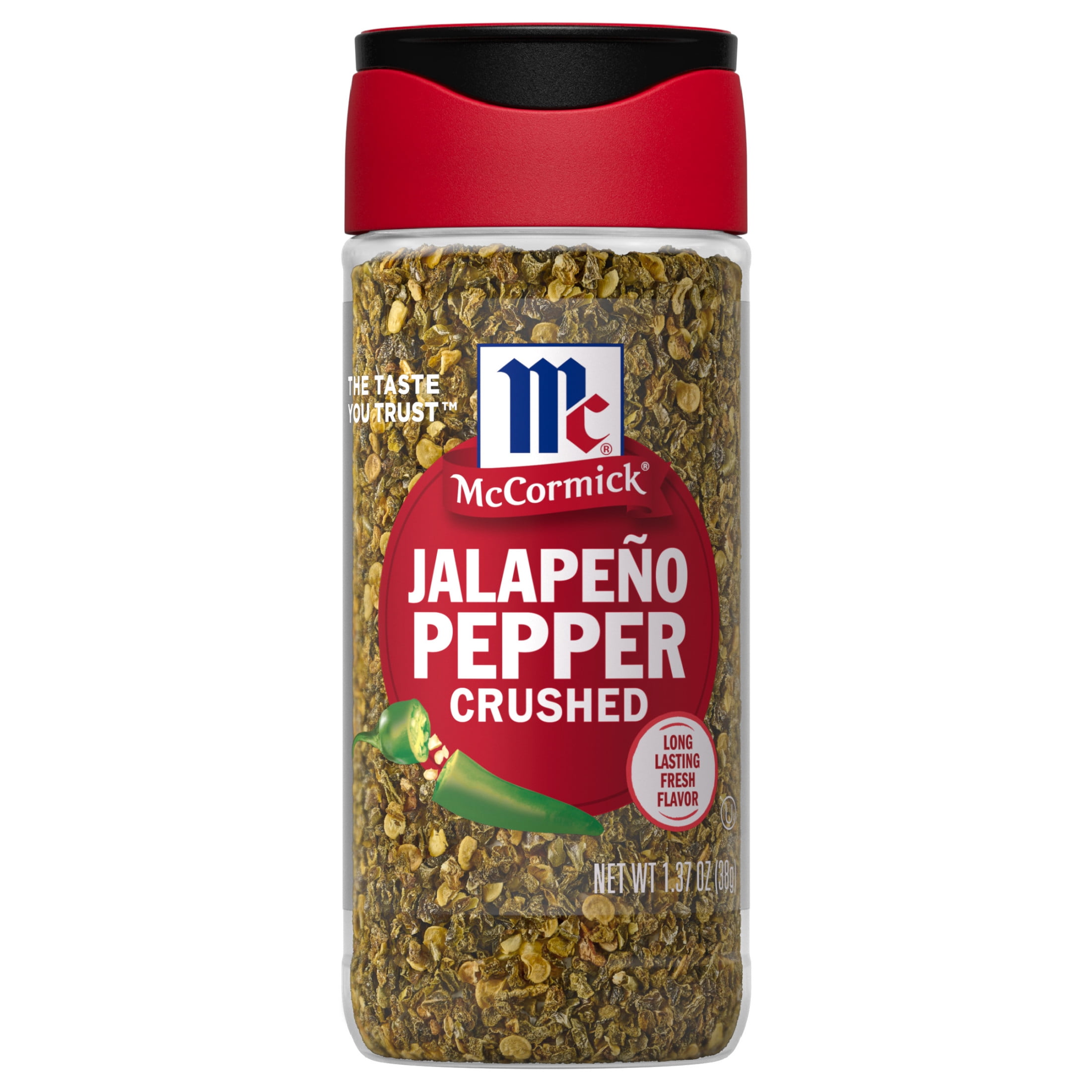McCormick Crushed Jalapeno Pepper 1.37 oz Bottle with Bold Flavor Moderate Heat - Walmart.com