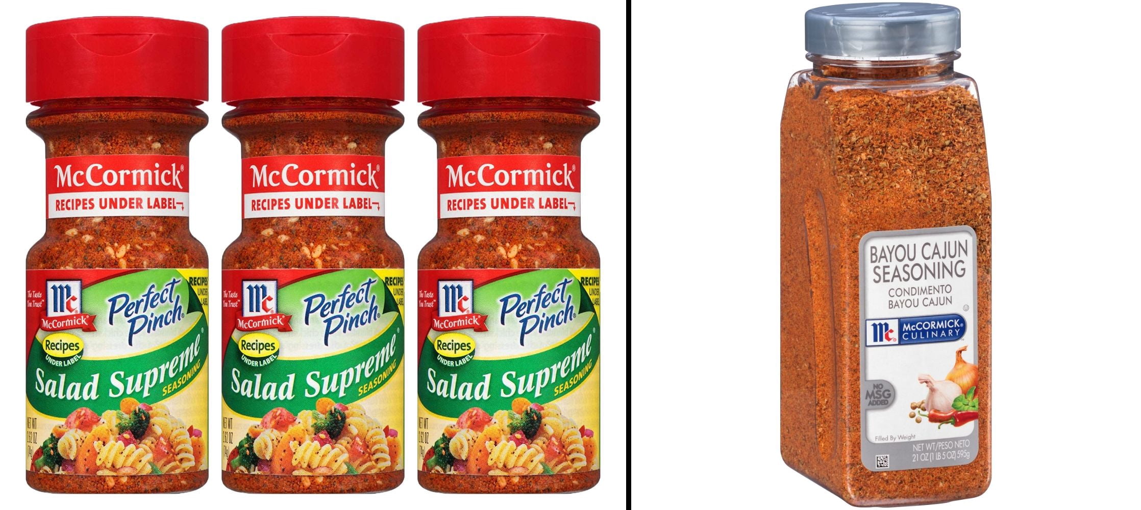 McCormick Culinary Bayou Cajun Seasoning, 21 oz & McCormick, Perfect ...