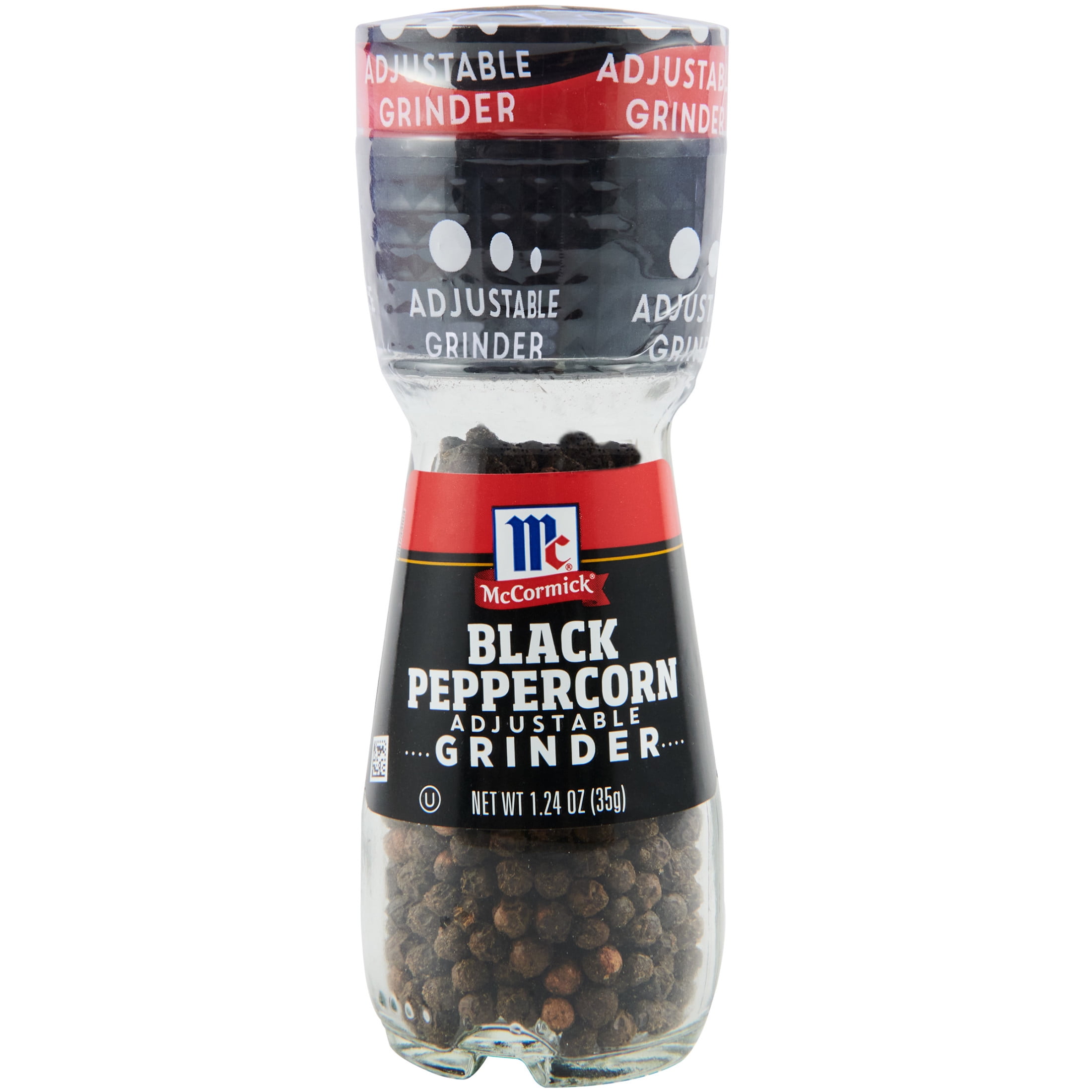 McCormick Culinary Whole Black Peppercorn Grinder, Adjustable Table ...