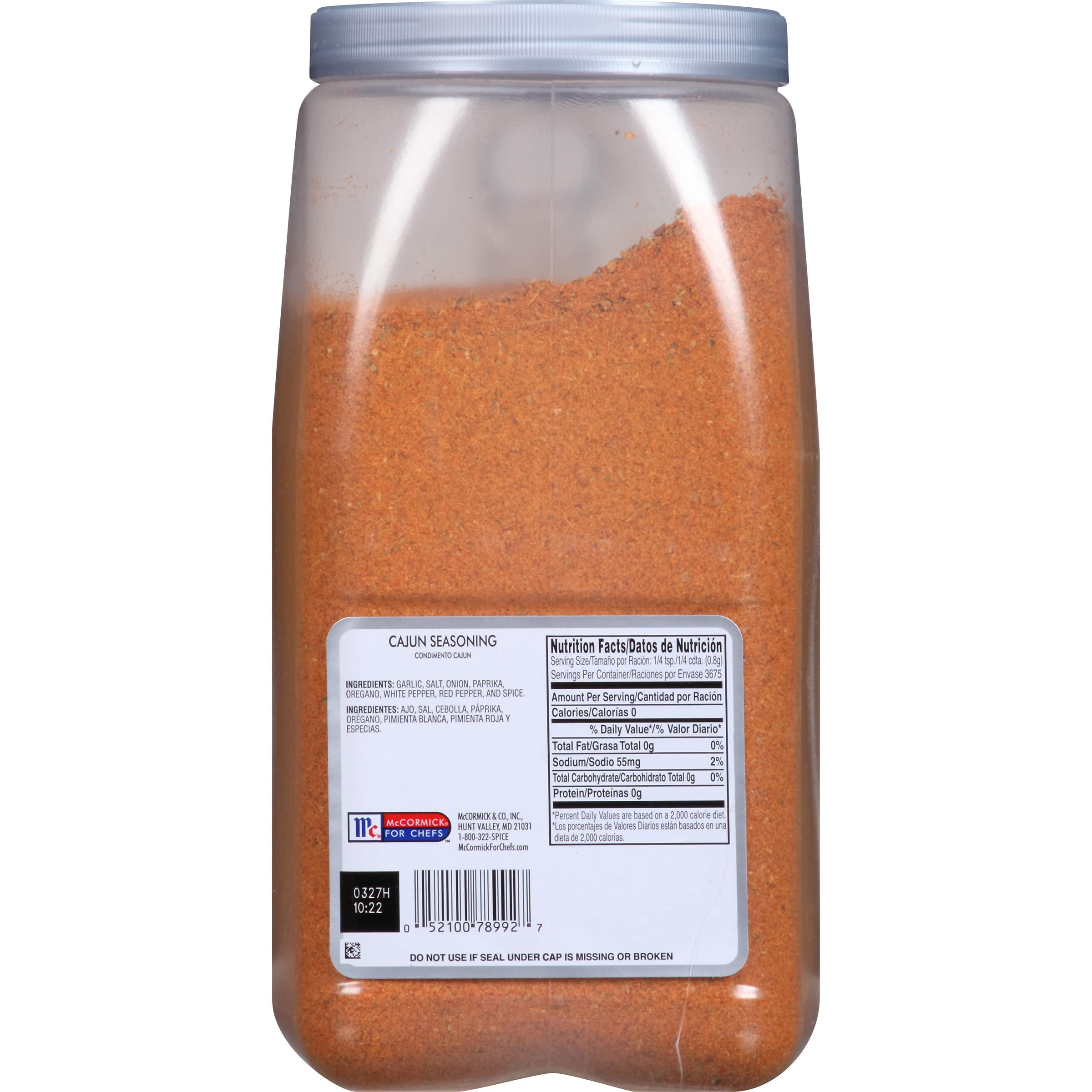 McCormick Culinary Cajun Seasoning, 6 lb - H2FSDOne 6 Pound Container ...
