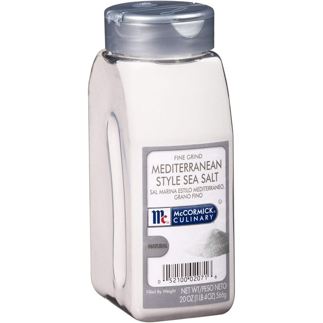 McCormick Culinary Fine Grind VTF5 Mediterranean Style Sea Salt, 20 oz ...