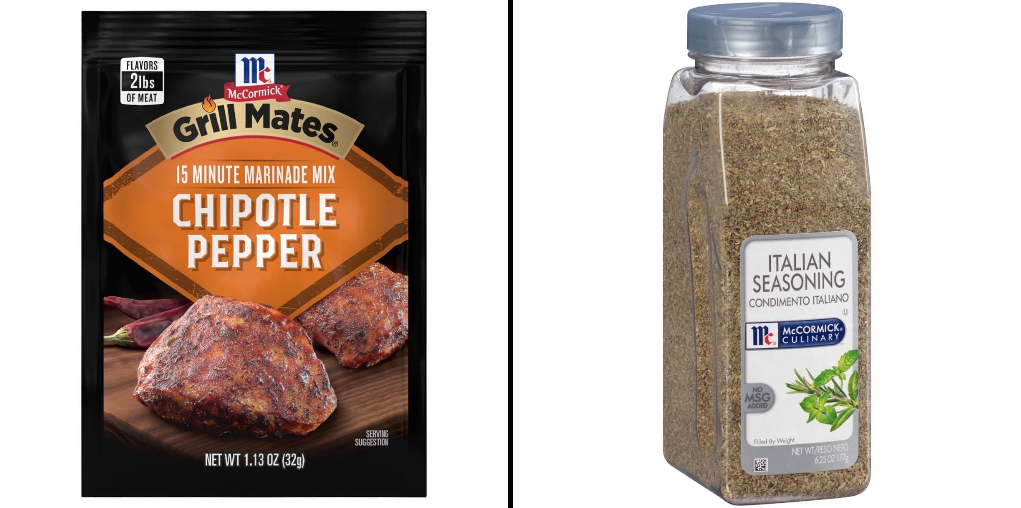 McCormick Culinary Italian Seasoning, 6.25 oz & McCormick Chipotle ...