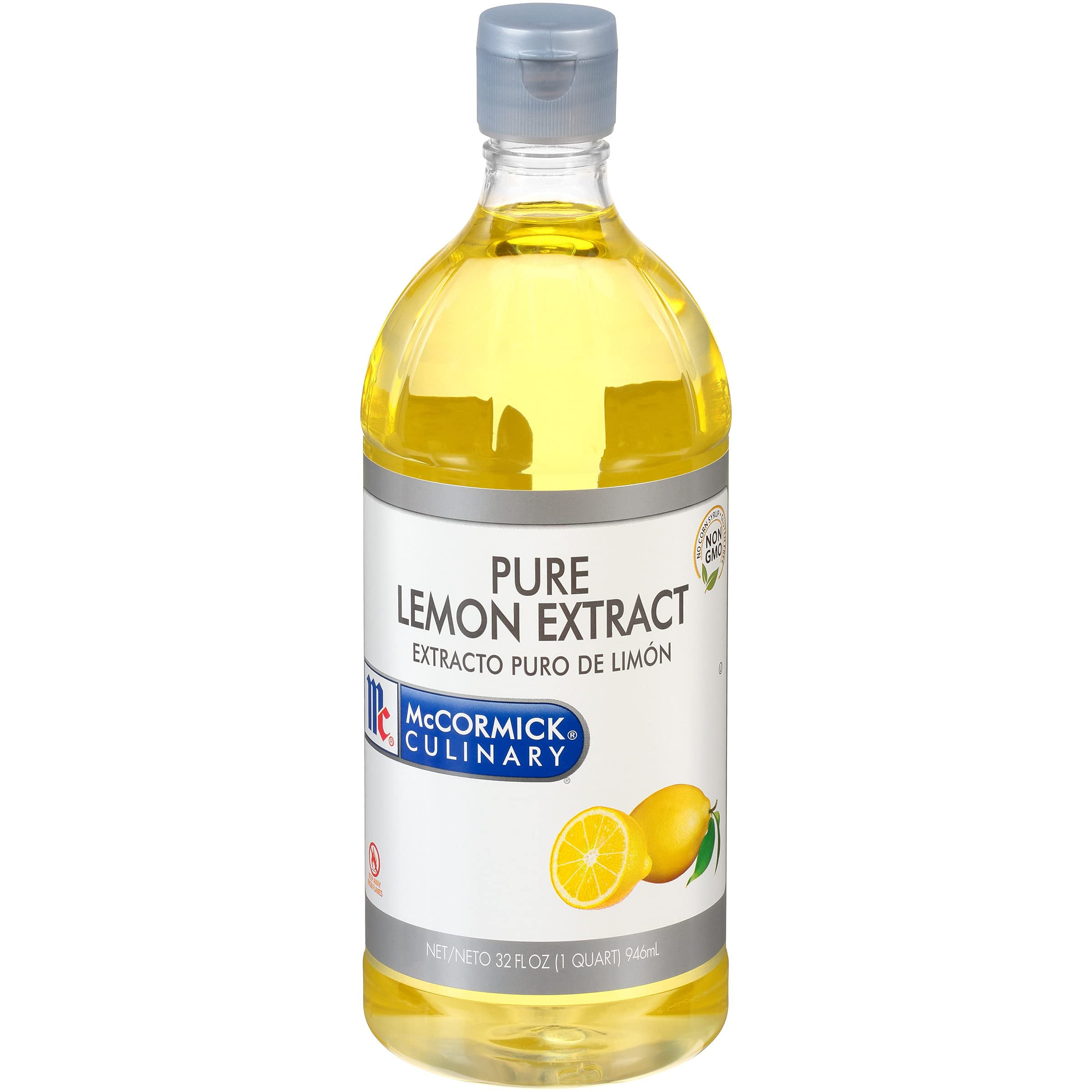 McCormick Culinary Pure Lemon VTF5 Extract, 32 fl oz - One 32 Fluid Ounce Bottle of Lemon ...