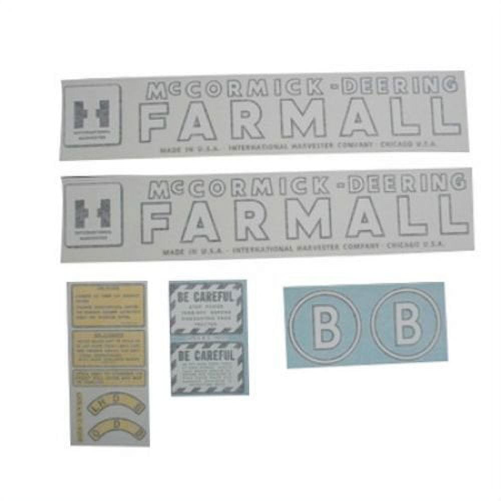 McCormick-Deering Farmall Decal Set B Vinyl fits International B ...