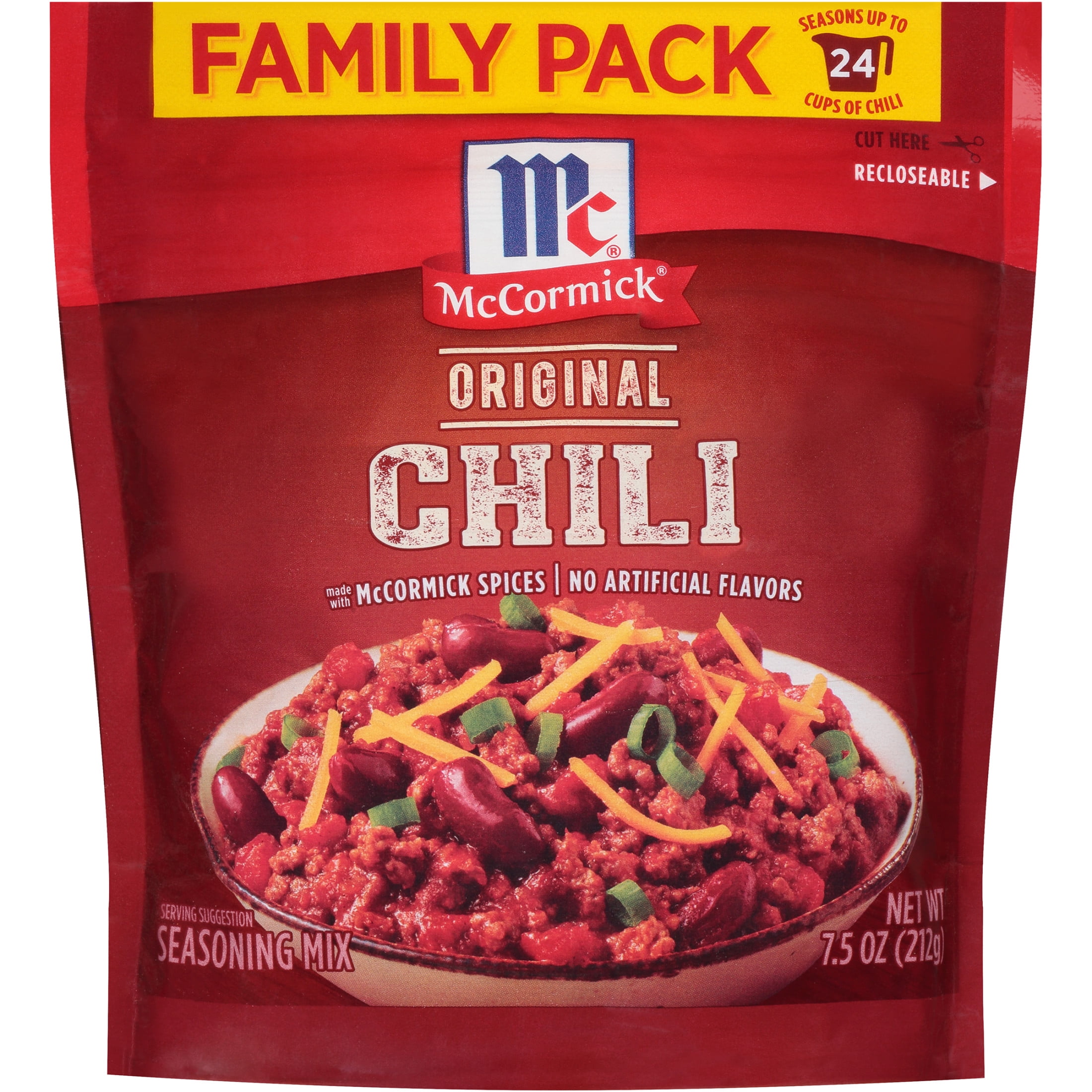 McCormick Family Pack Chili Seasoning Mix, 7.5 oz Packet - Walmart.com