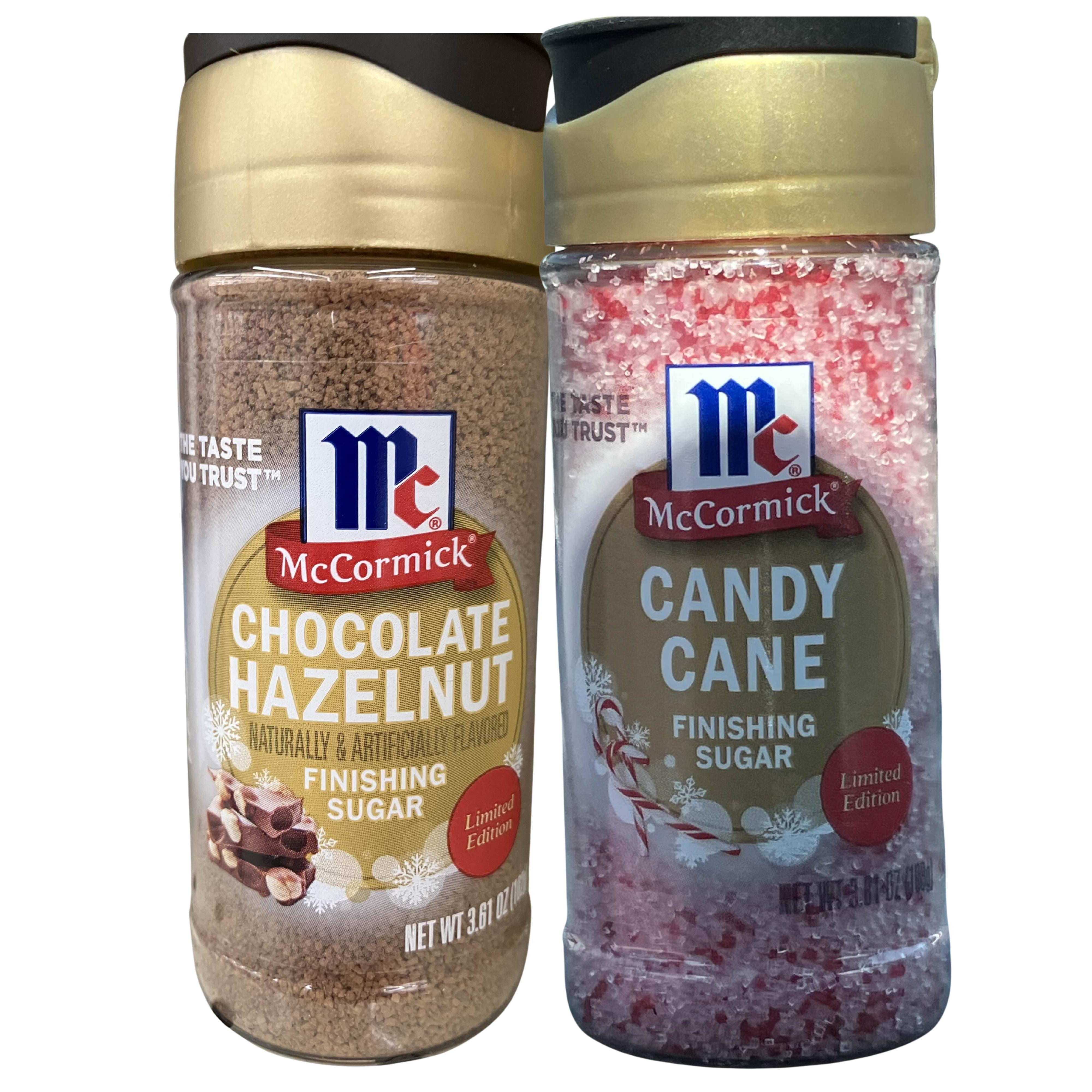 McCormick Finishing Sugar 2 Pack - Chocolate Hazelnut, Candy Cane ...
