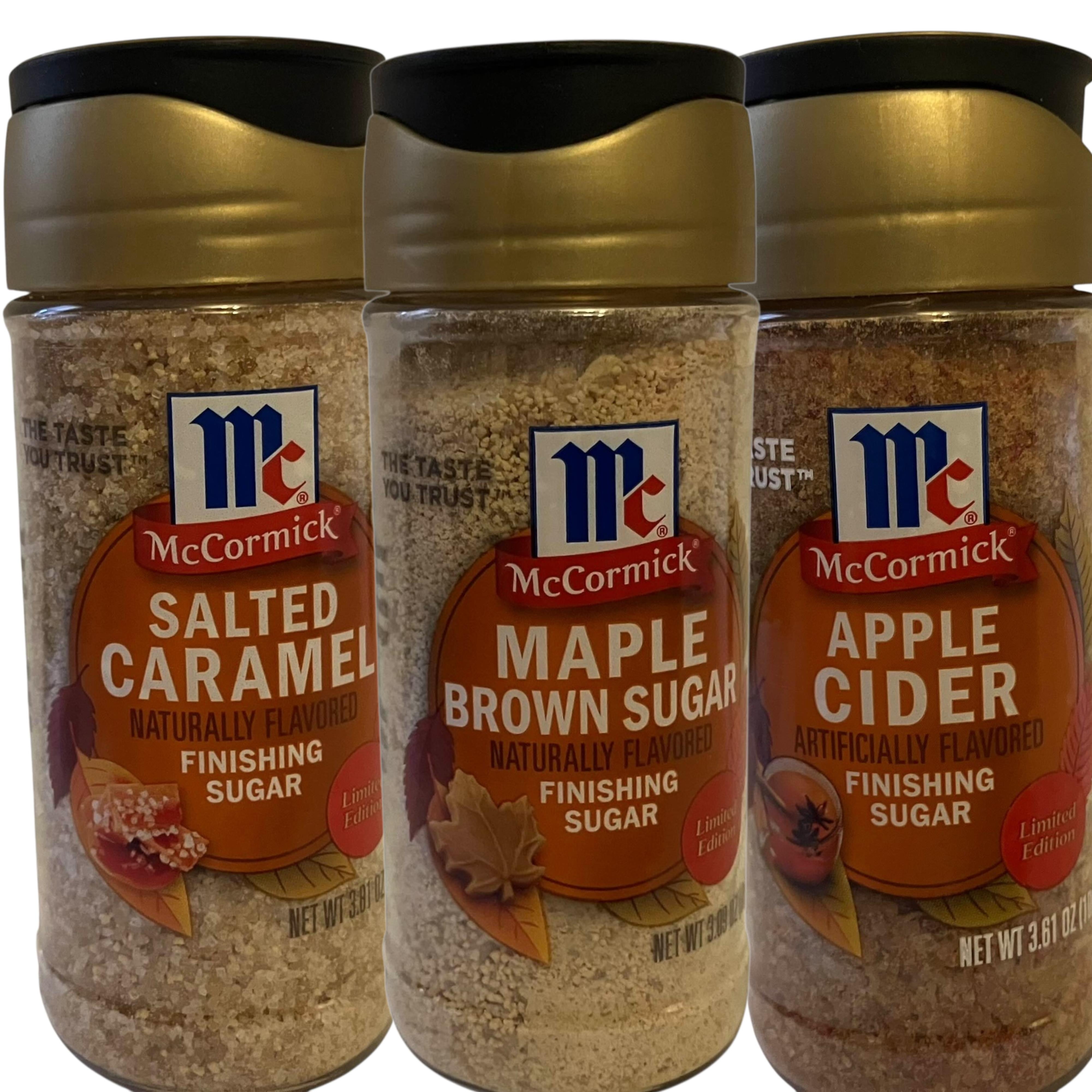 McCormick Finishing Sugar 3 Pack - Apple Cider, Maple Brown Sugar, and ...