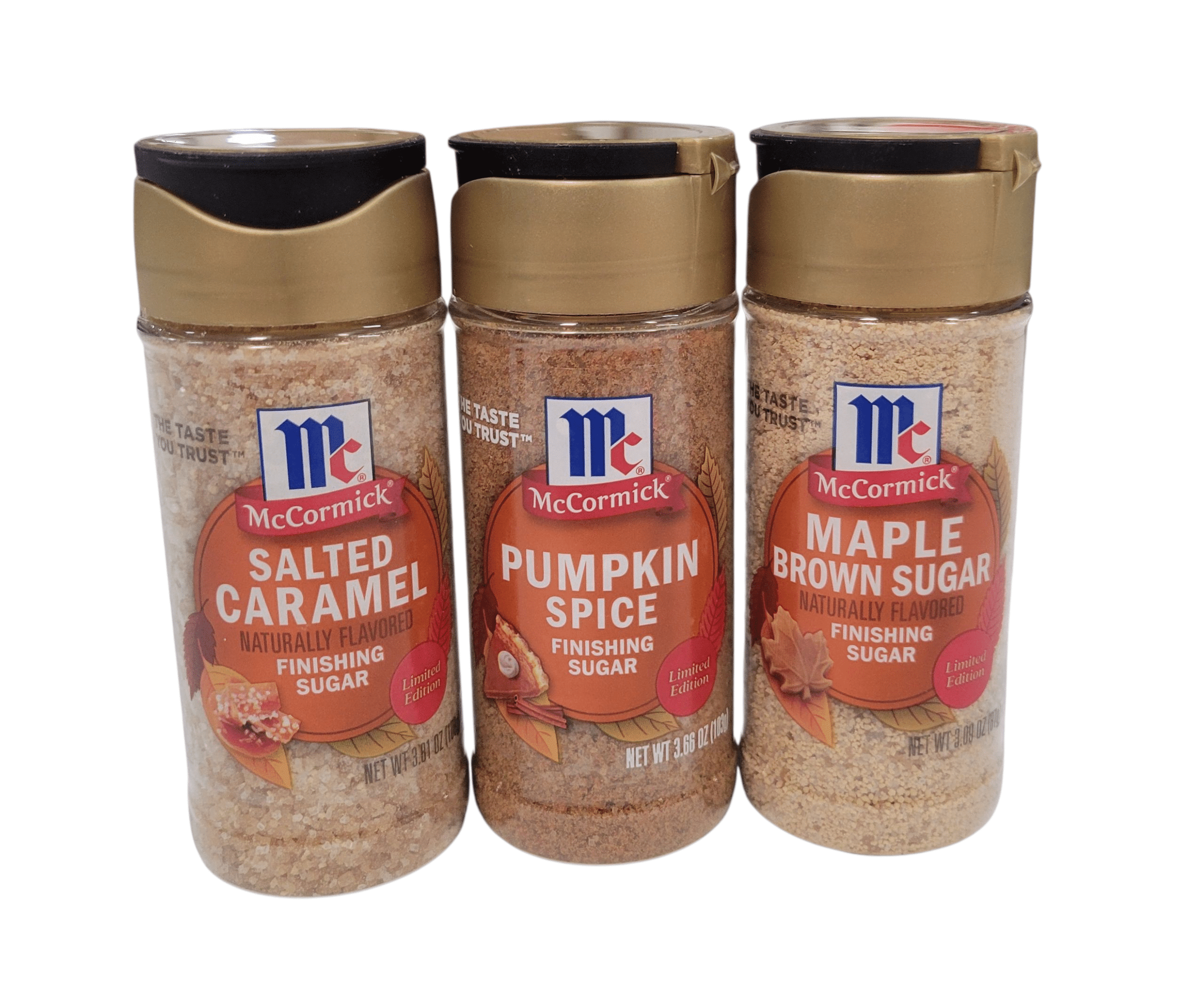 McCormick Finishing Sugar 3 Pack - Maple Brown Sugar, Salted Caramel ...