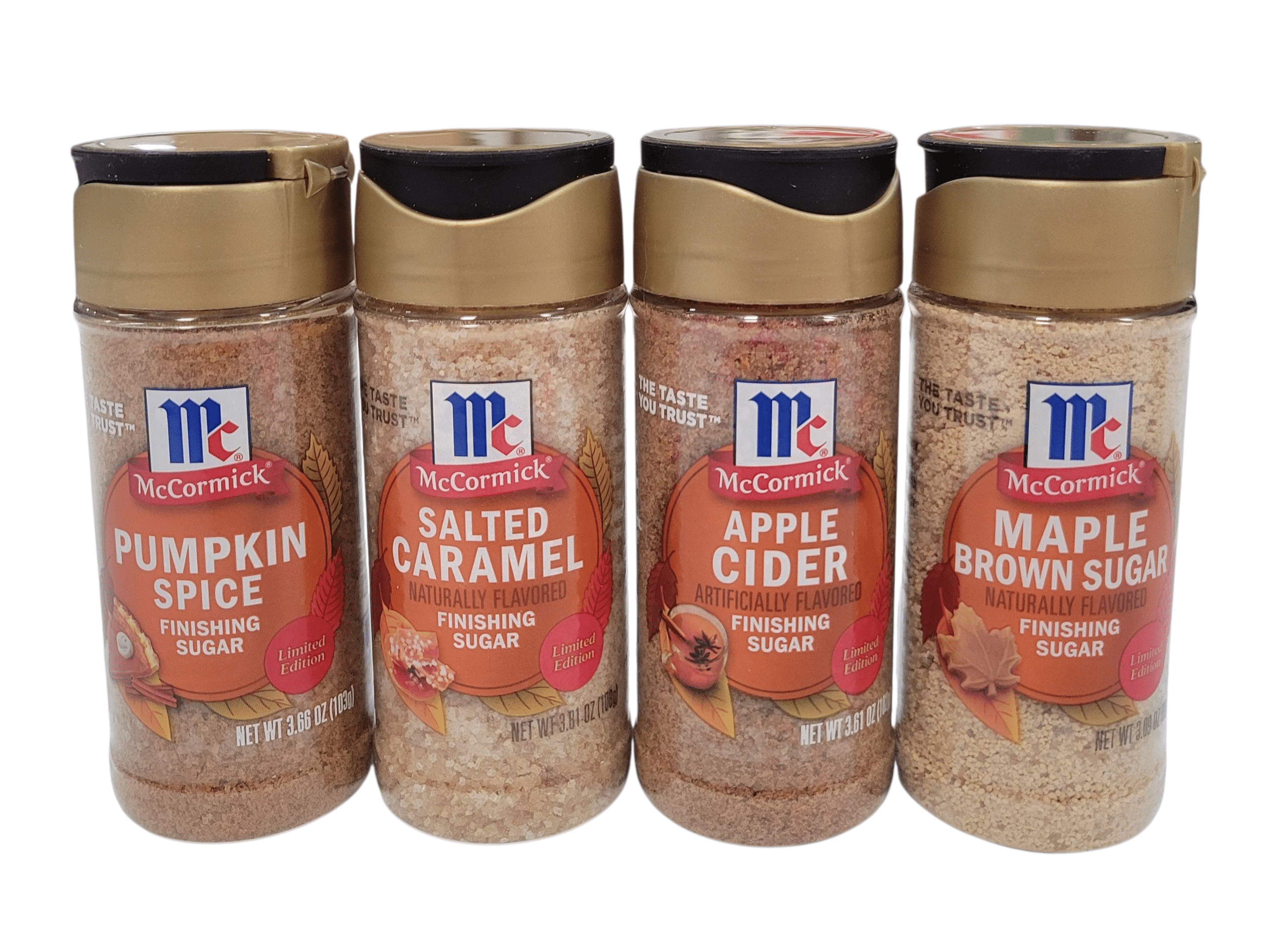 McCormick Finishing Sugar 4 Pack - Apple Cider, Maple Brown Sugar ...