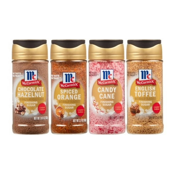 McCormick Finishing Sugar 4 Pack - Chocolate Hazelnut, English Toffee ...