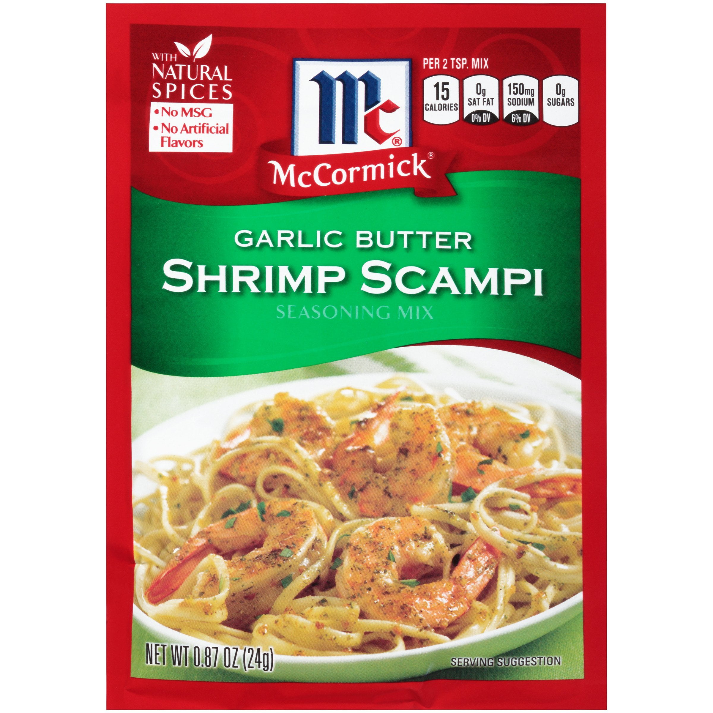 McCormick Garlic Butter Shrimp Scampi Seasoning Mix, 0.87 oz (Pack of ...