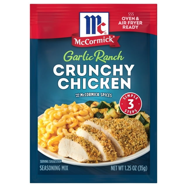 McCormick Garlic Ranch Crunchy Chicken Seasoning Mix, 1.25 oz Envelope ...