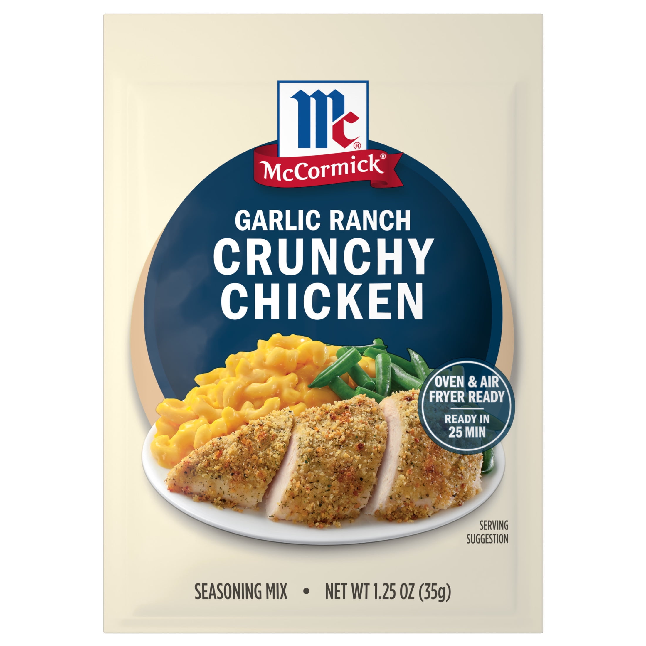 McCormick Garlic Ranch Crunchy Chicken Seasoning Mix 1.25 oz Envelope ...
