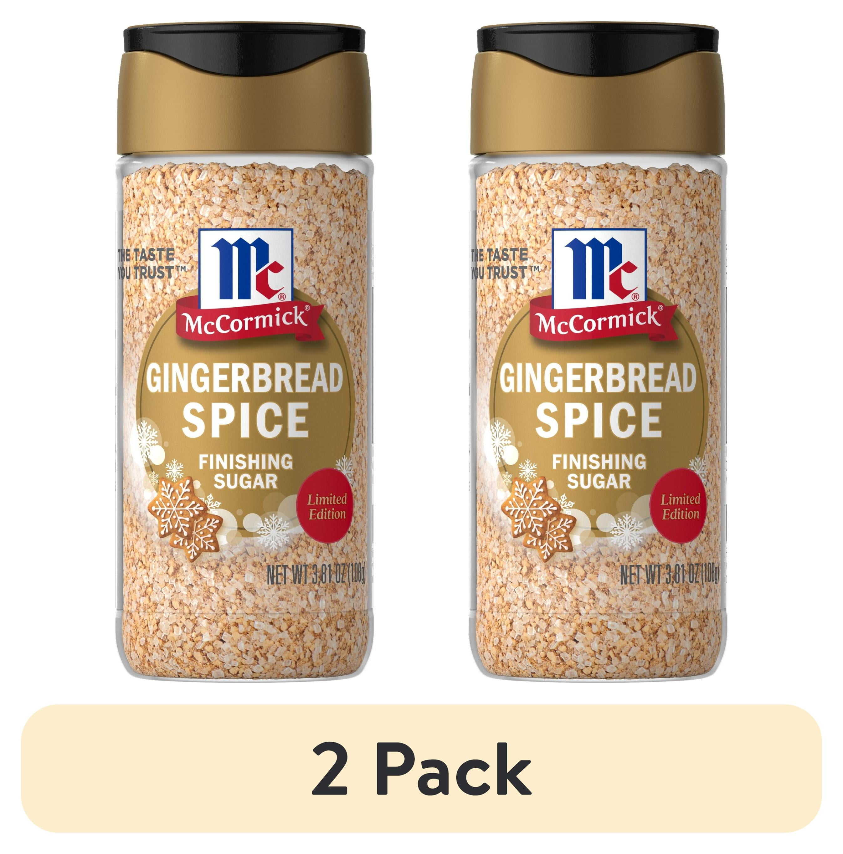 (2 pack) McCormick Gingerbread Spice Finishing Sugar, 3.81 oz - Walmart.com