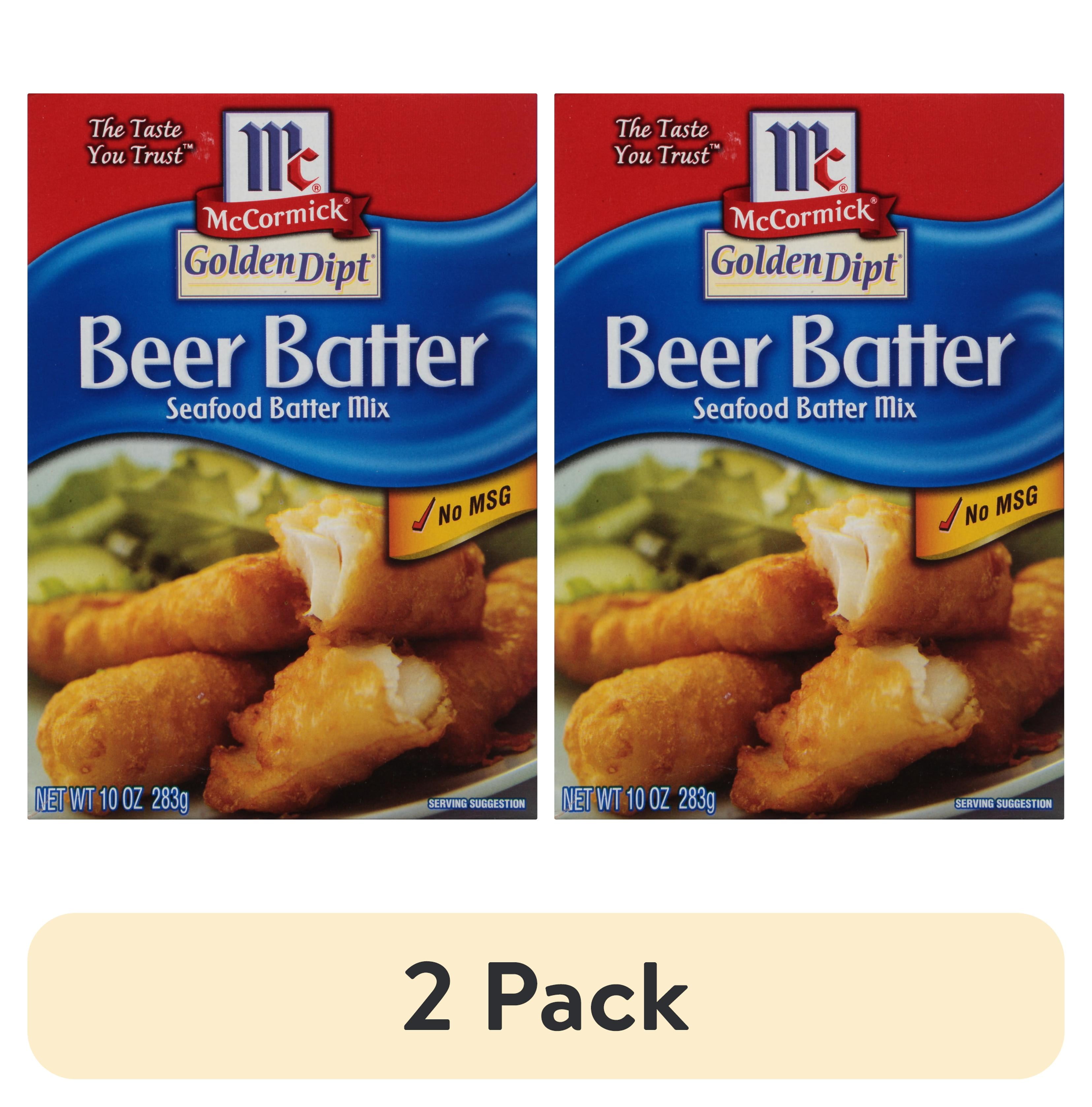 (2 pack) McCormick Golden Dipt Beer Batter Seafood Batter Mix, 10 oz ...