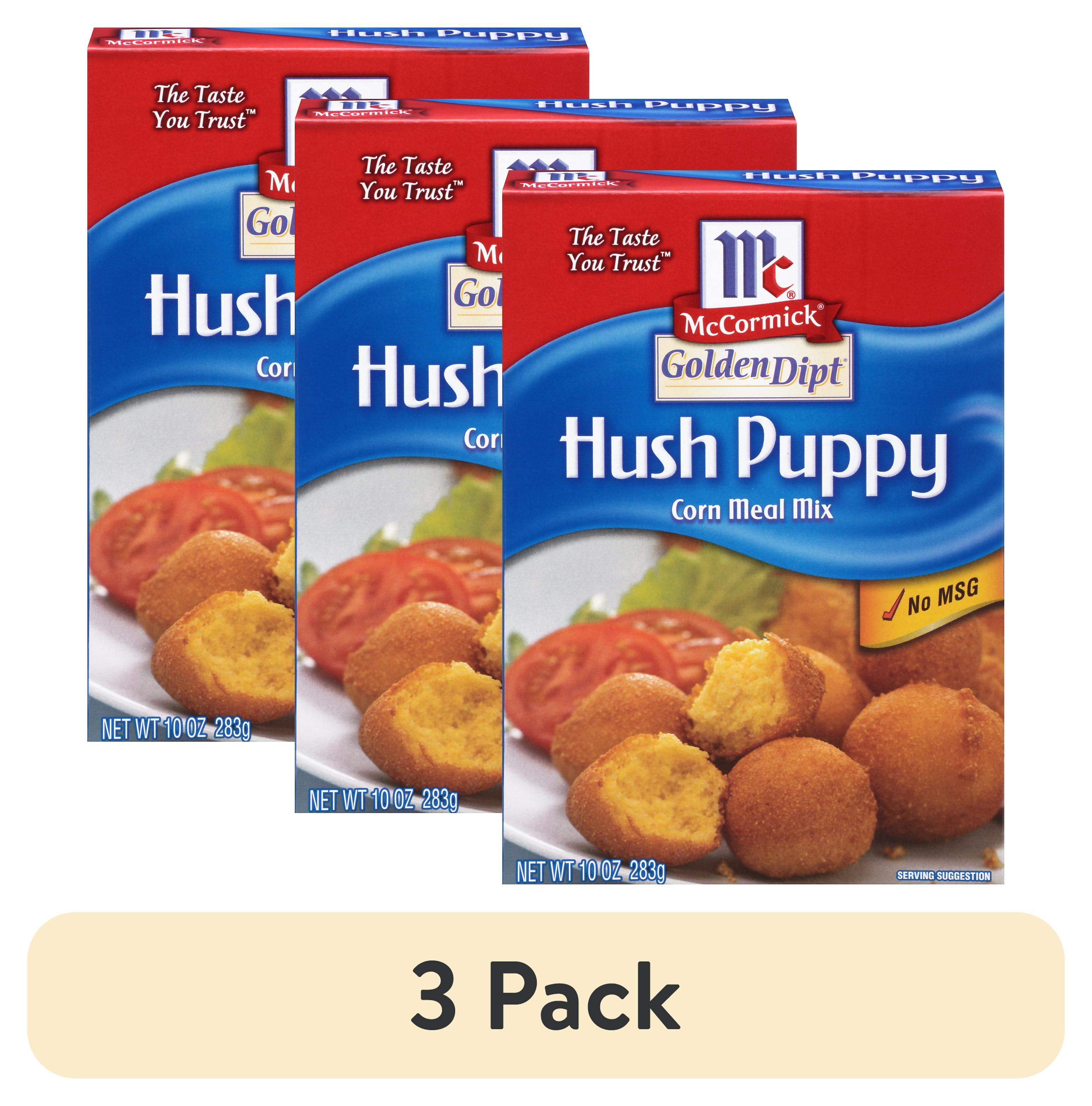 (3 pack) McCormick Golden Dipt Hush Puppy Corn Meal Fry Mix, 10 oz Box ...