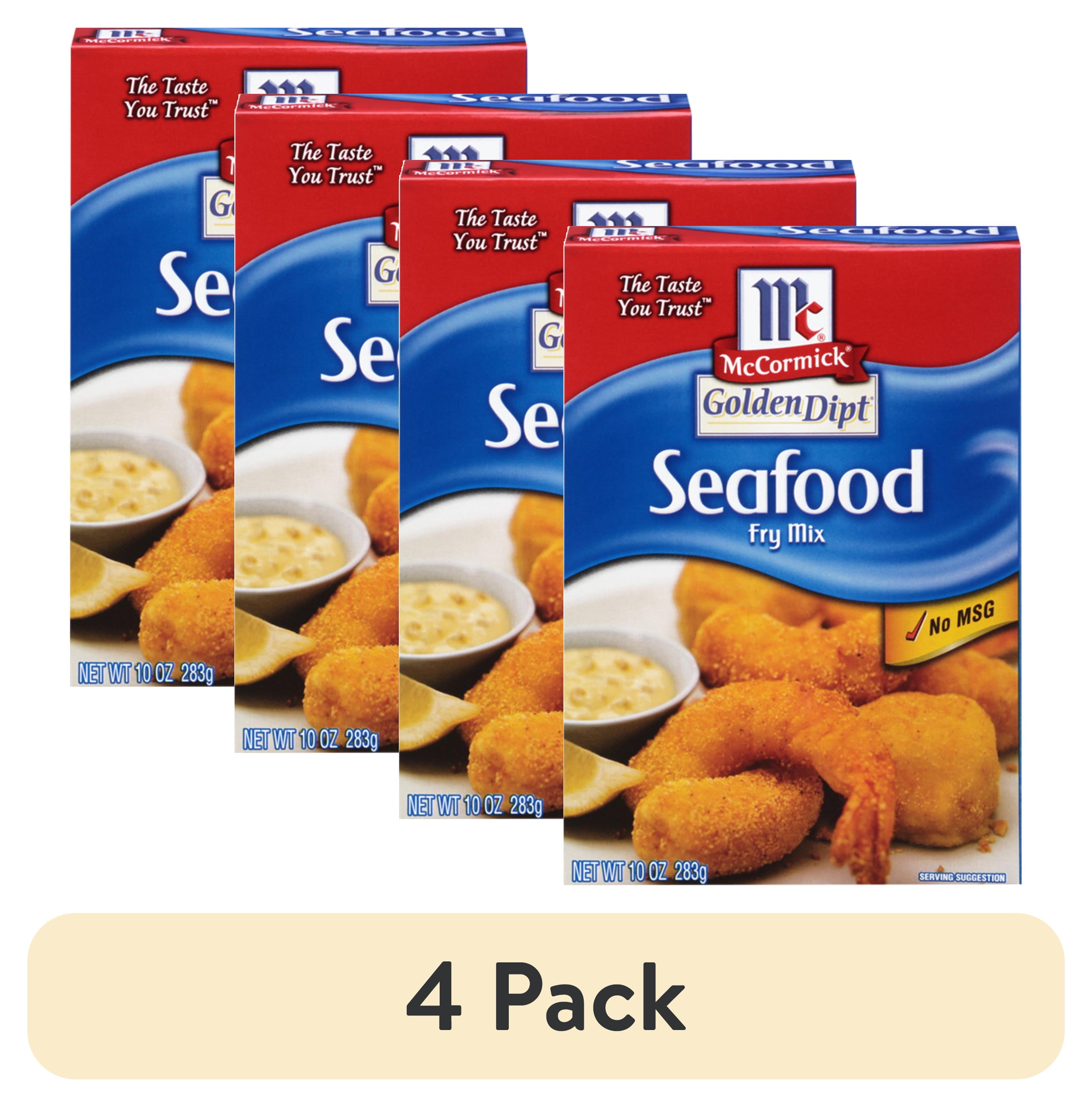 (4 pack) McCormick Golden Dipt Seafood Fry Mix, 10 oz Box - Walmart.com