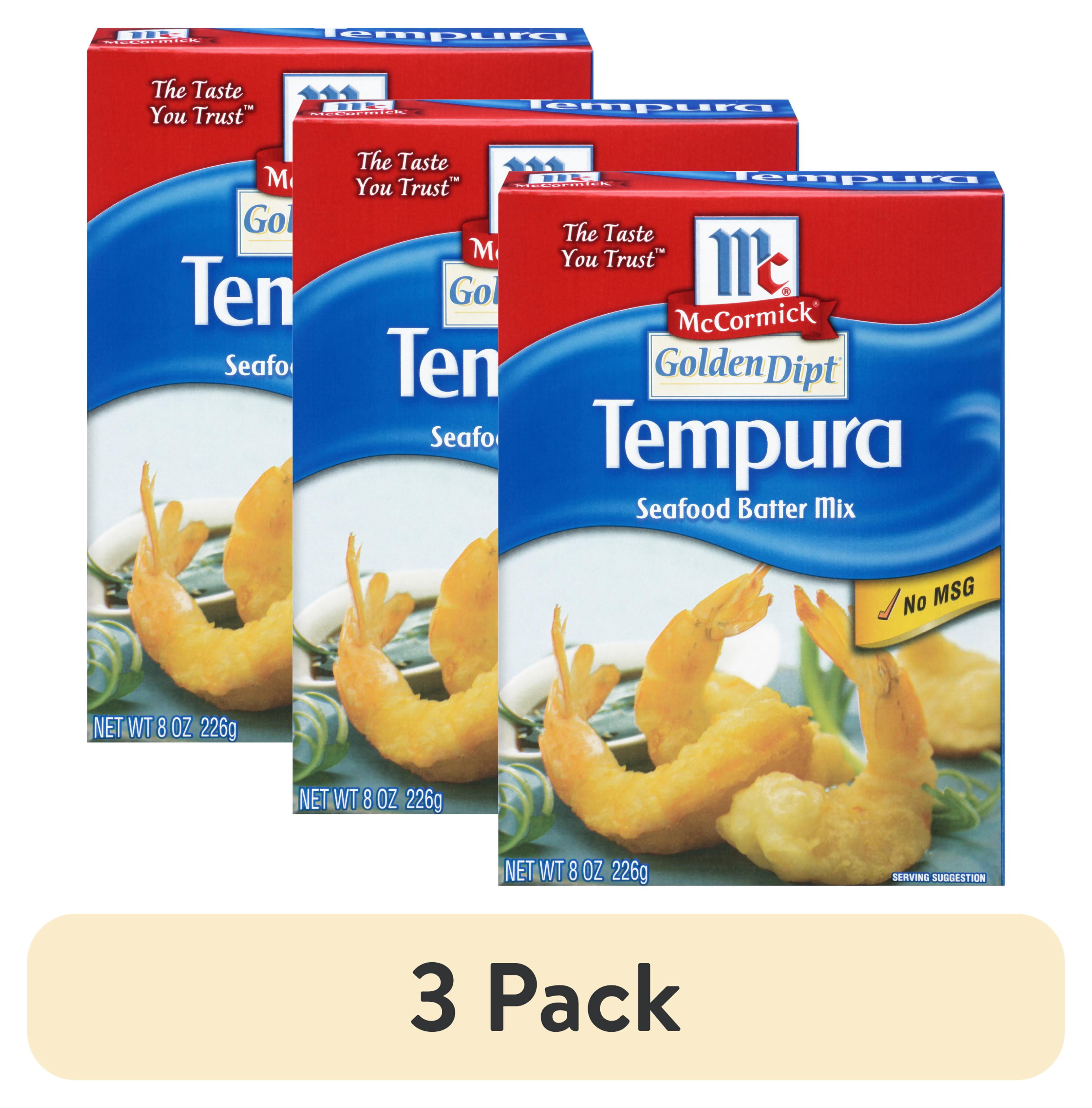 (3 pack) McCormick Golden Dipt Tempura Seafood Batter Mix, 8 oz Box ...