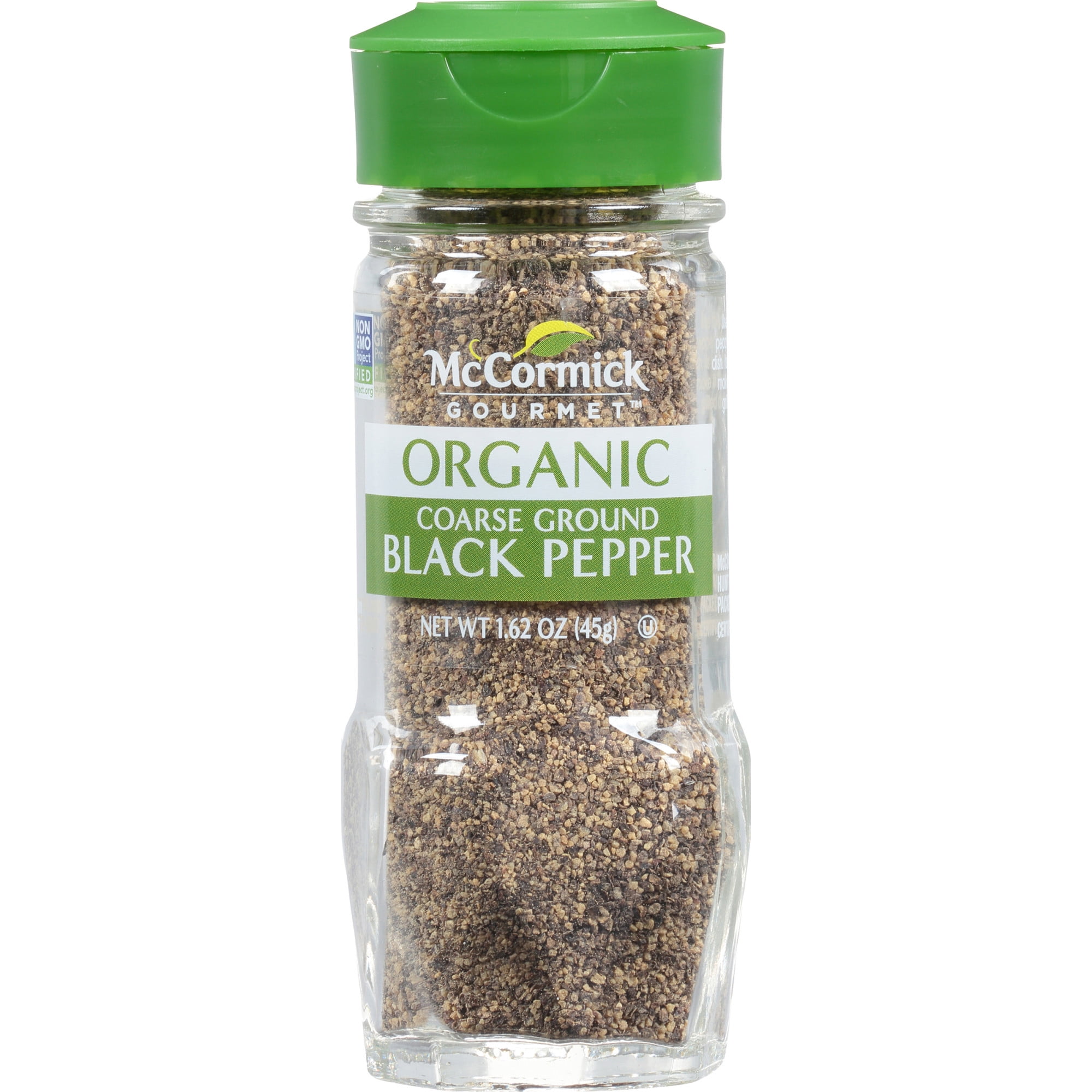 McCormick Gourmet Non-GMO Organic Coarse Ground Black Pepper, 1.62 oz ...