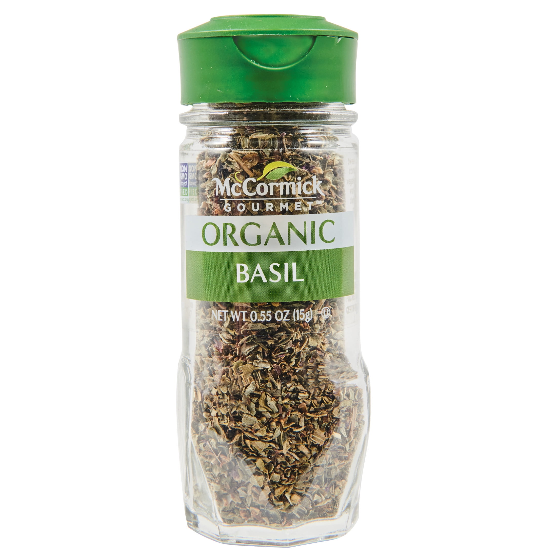 McCormick Gourmet Basil Leaves 0.55 oz Bottle Fresh Minty Anise Flavor ...