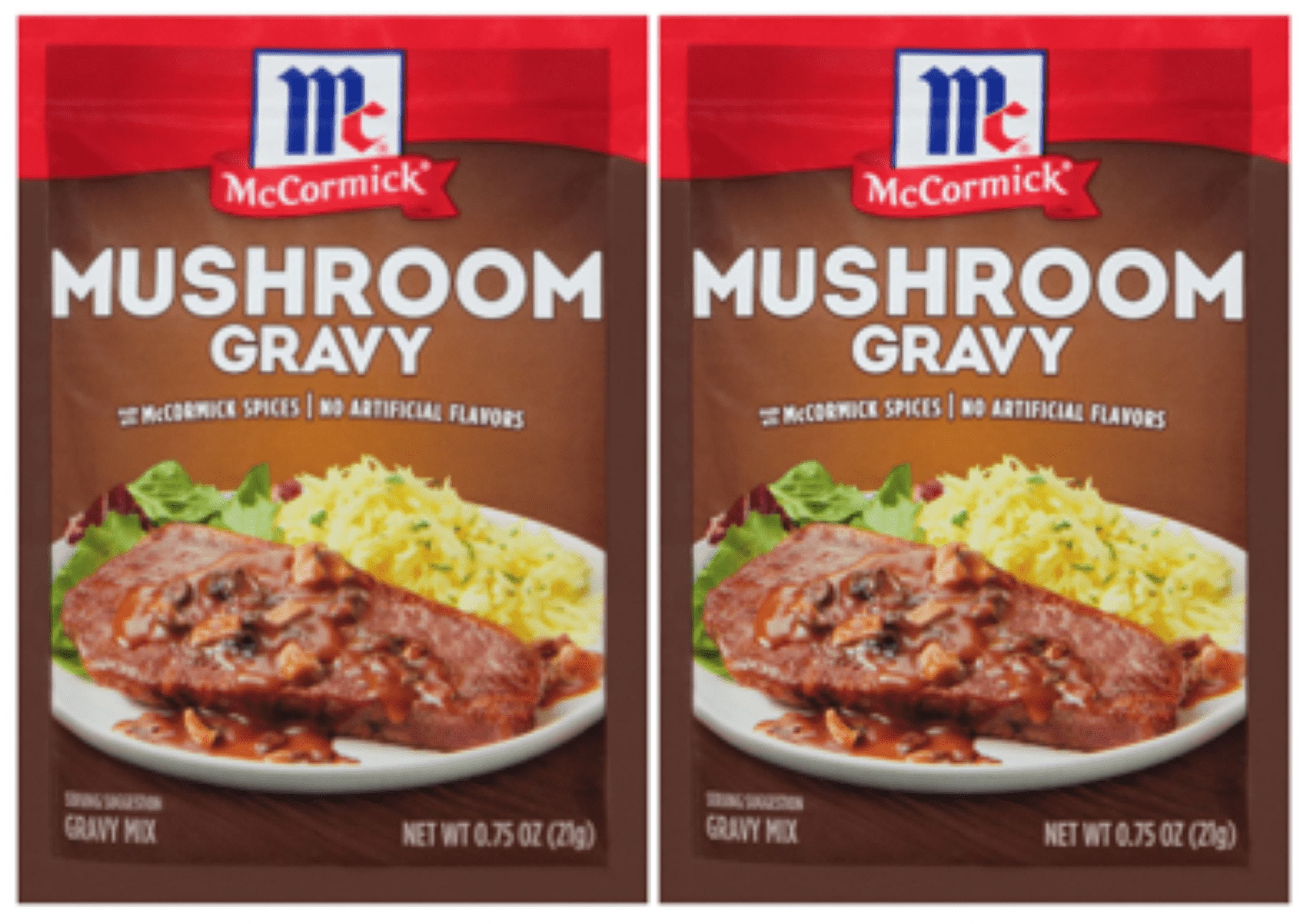 McCormick Gravy Mix - Mushroom, 0.75 oz - Quantity of 2 - Walmart.com
