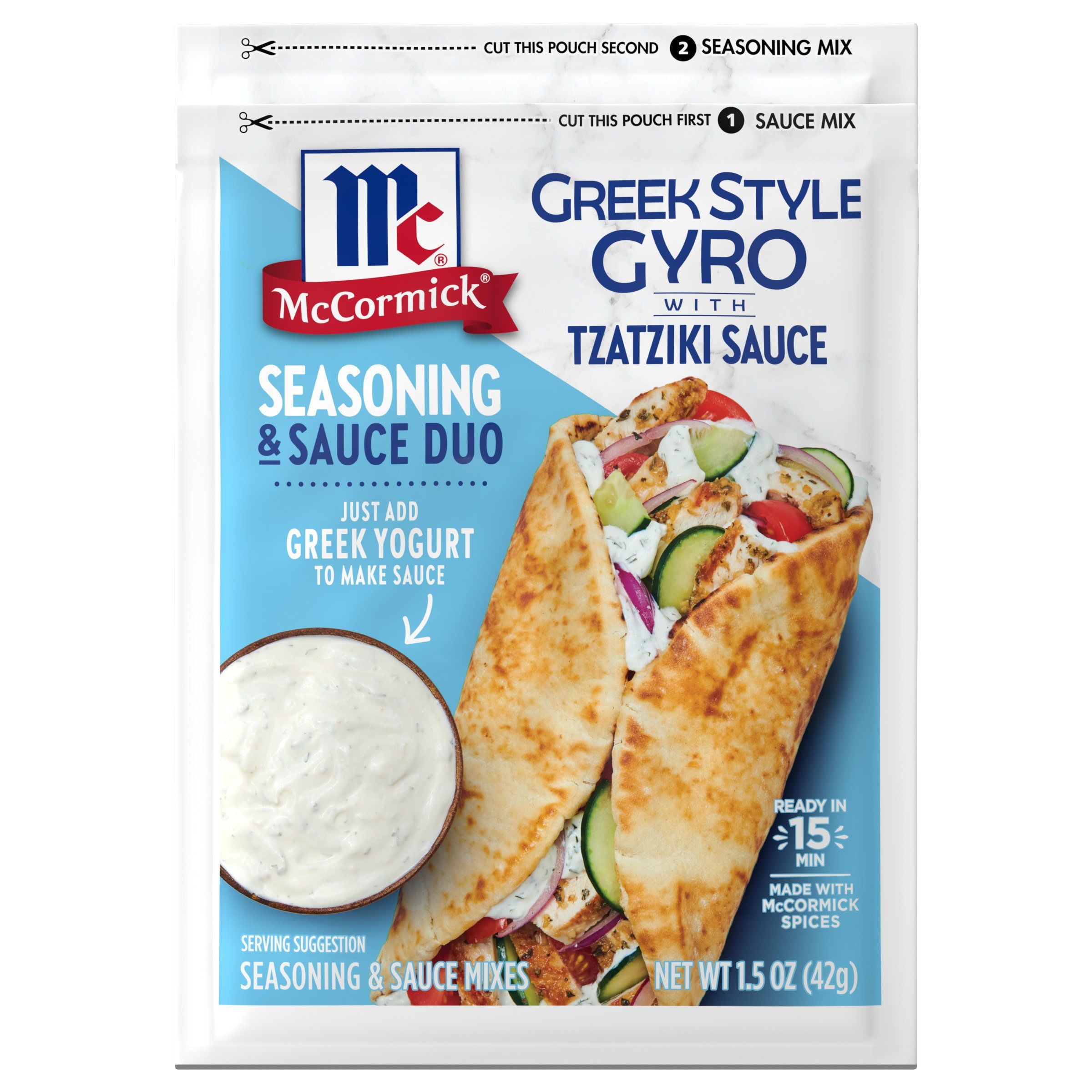 McCormick Greek Style Gyro Seasoning & Sauce Duo - 1.5 oz Package May Vary - Walmart.com