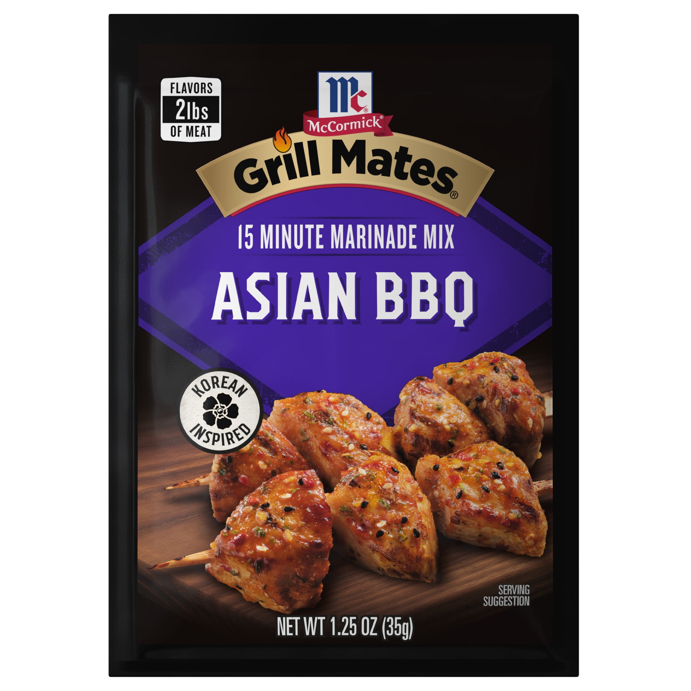 McCormick Grill Mates Asian BBQ Marinade Mix, 1.25 oz Bag - Walmart.com