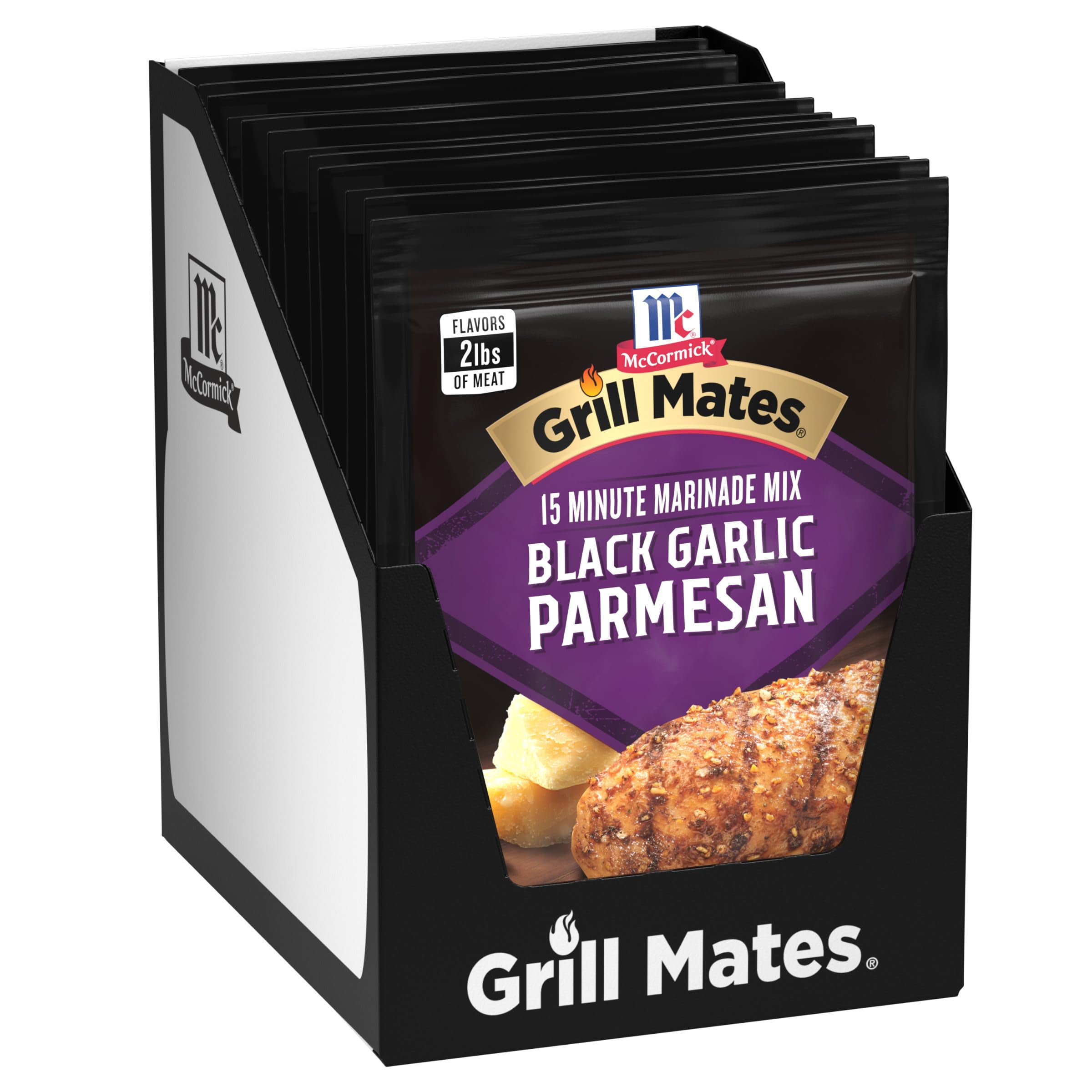 McCormick Grill Mates Black KEF28 Garlic Parmesan 3-In-1 Seasoning Mix ...