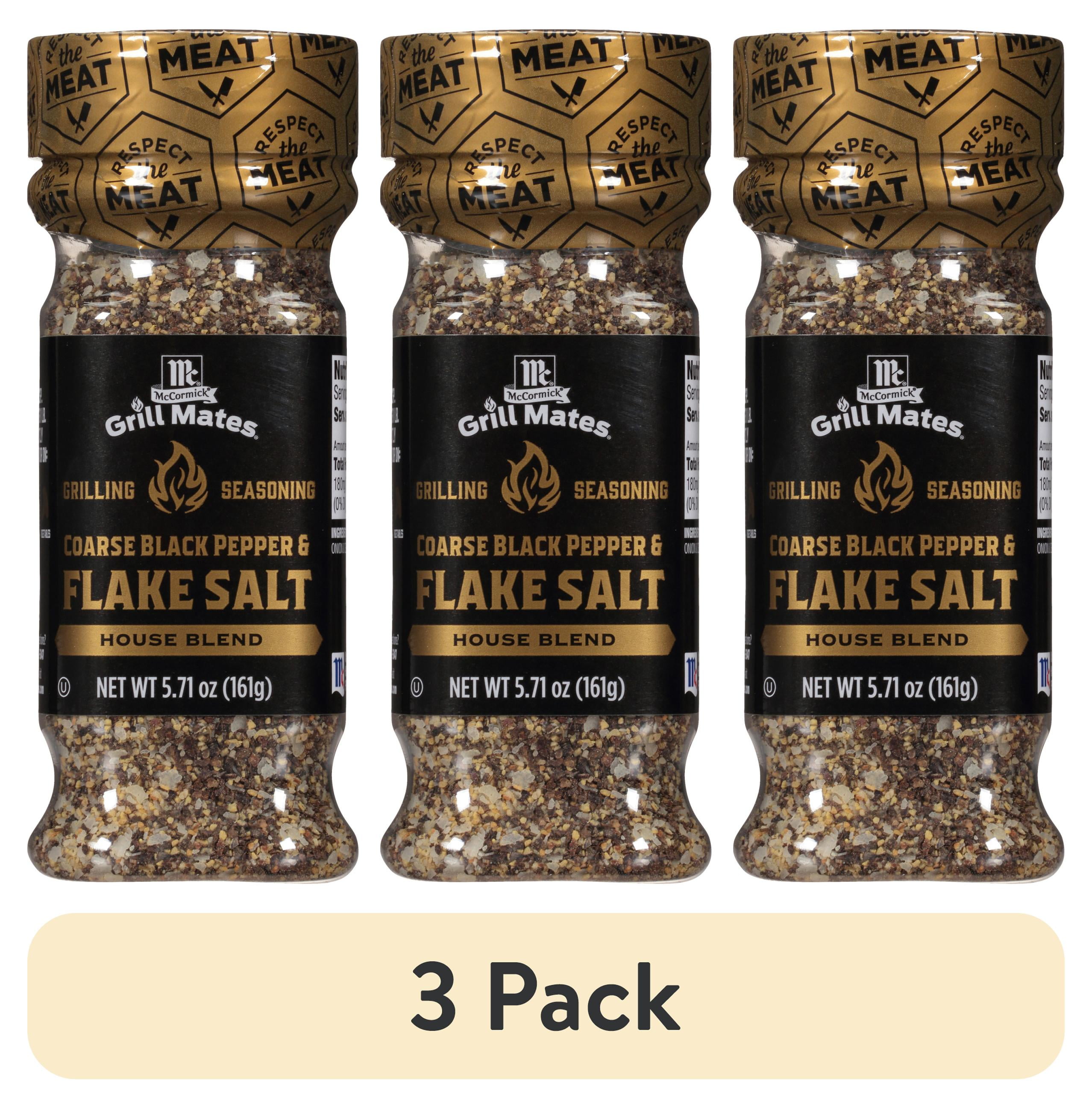 (3 pack) McCormick Grill Mates Coarse Black Pepper & Flake Salt ...