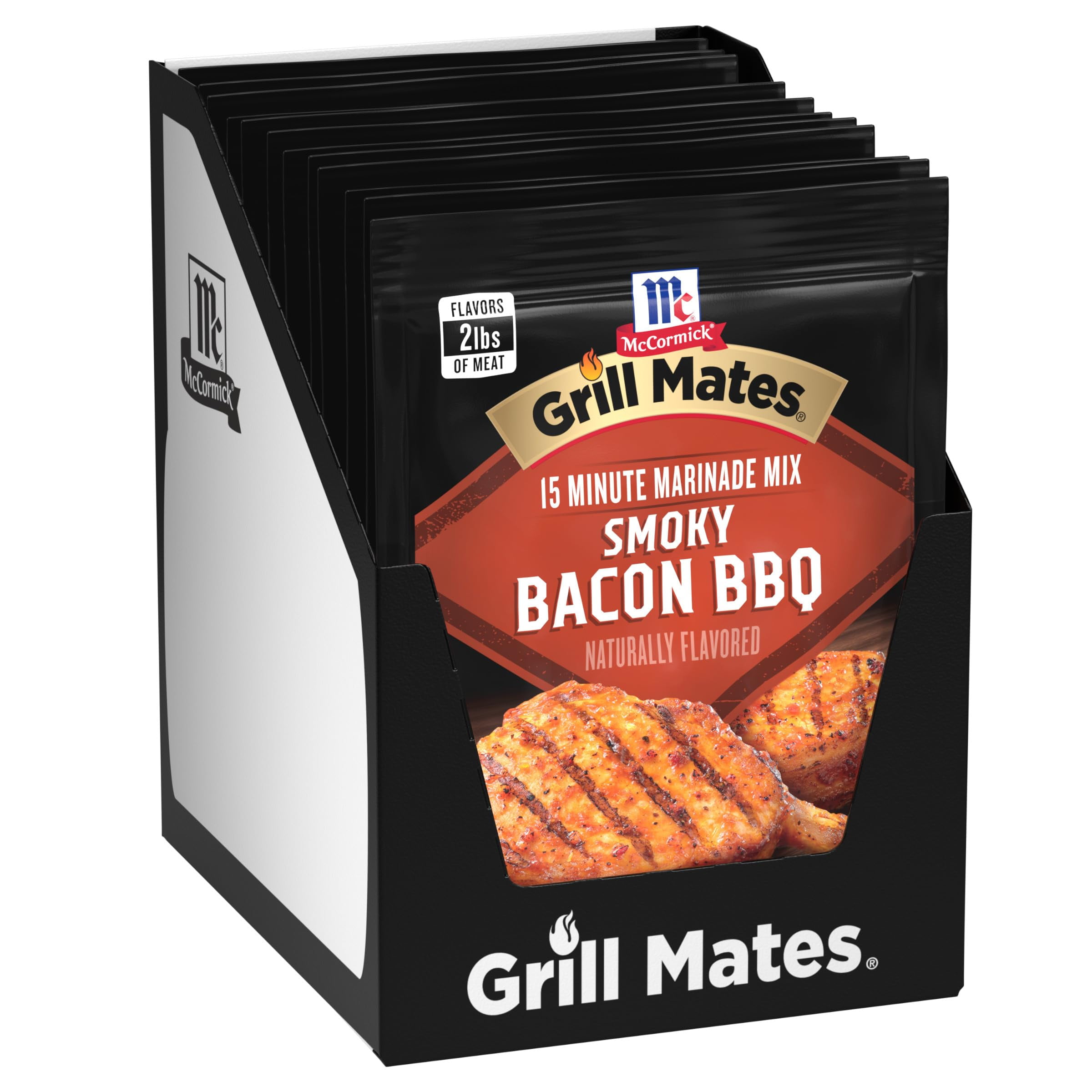 McCormick Grill Mates Smoky BCF26 Bacon BBQ 3-In-1 Seasoning Mix, 1 oz ...