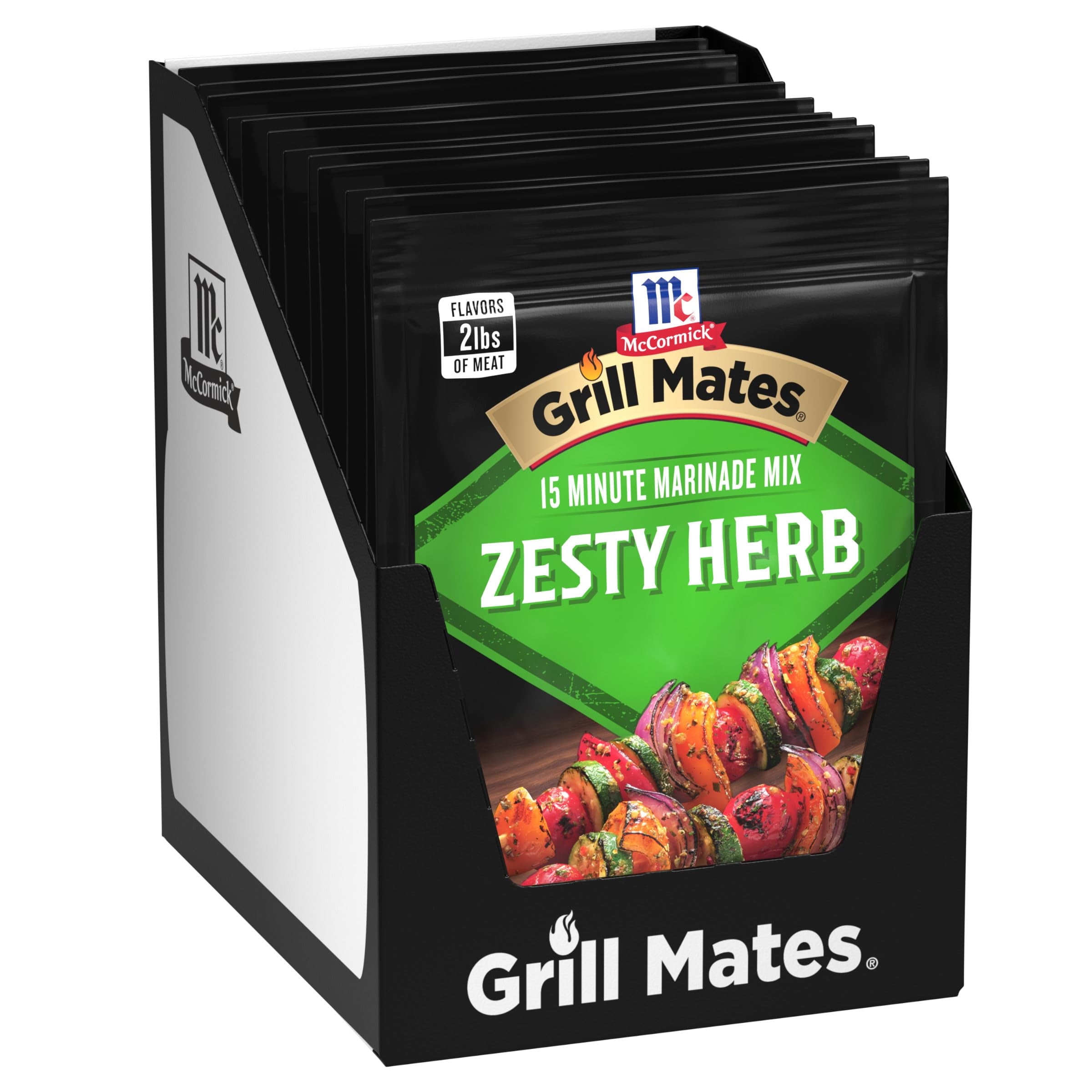 McCormick Grill Mates Zesty Herb Marinade Mix, 1.06 oz (Pack of 12 ...