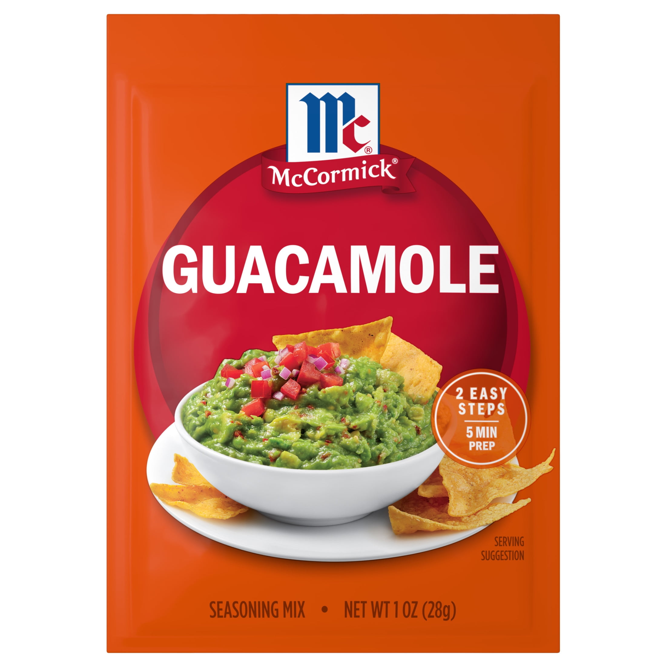 McCormick Guacamole Spice Packet, Avocado Seasoning Mix, 1 oz Envelope ...