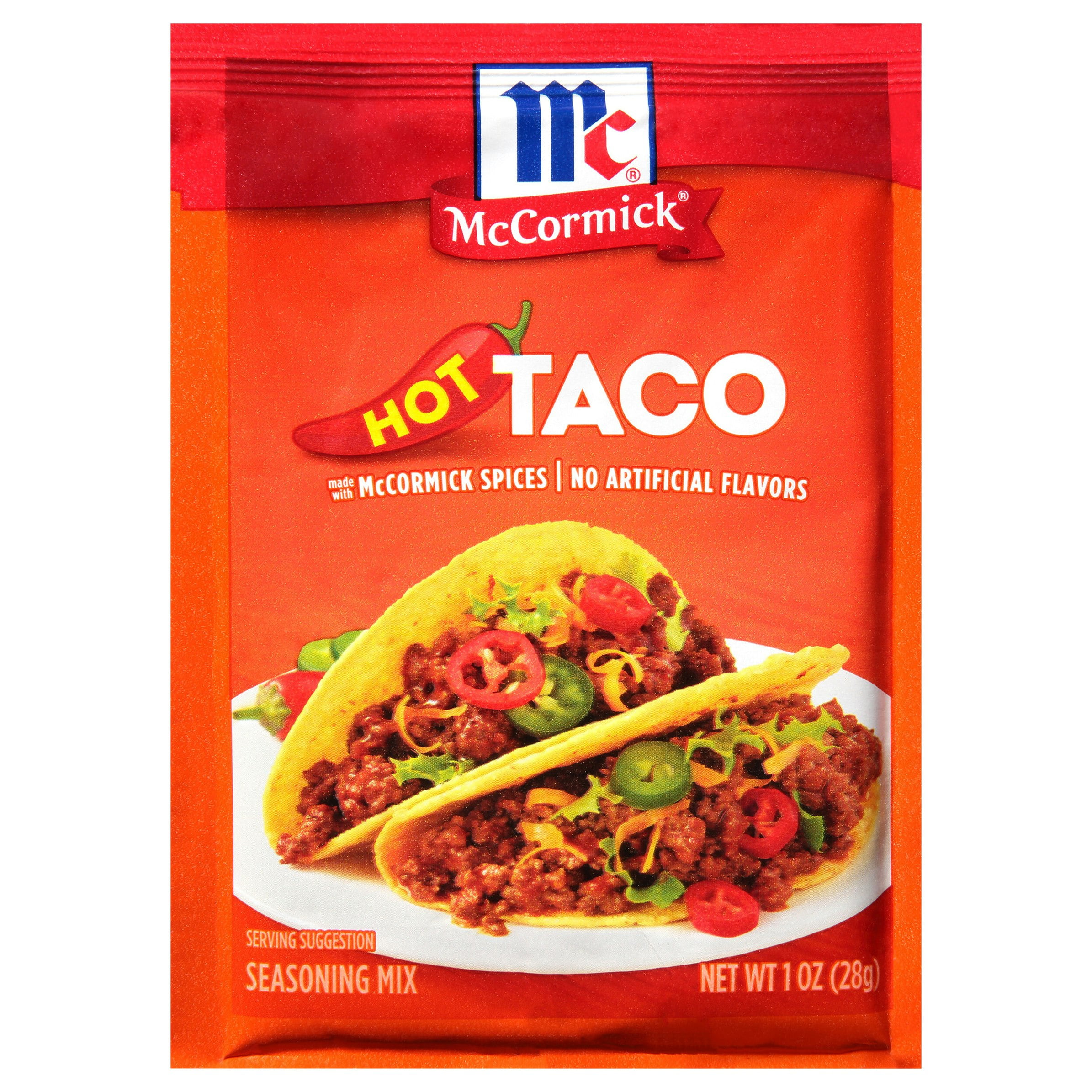 McCormick Hot Taco Seasoning 1 oz (Pack Of 36) - Walmart Business Supplies