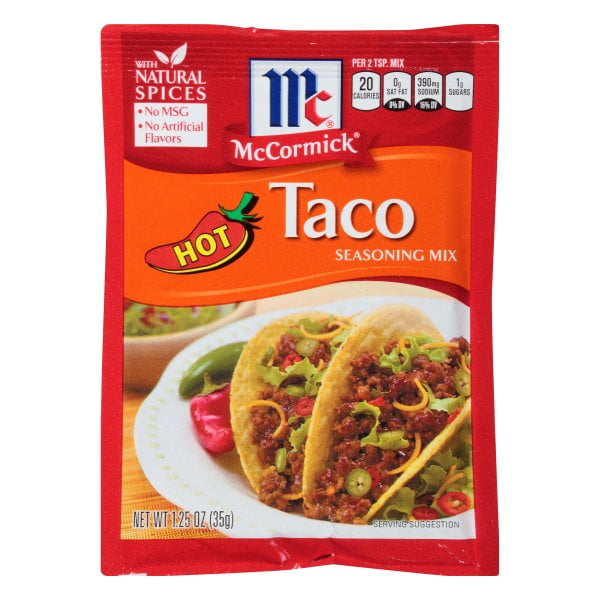 McCormick Hot Taco Seasoning Mix, 1.25 oz - Walmart.com