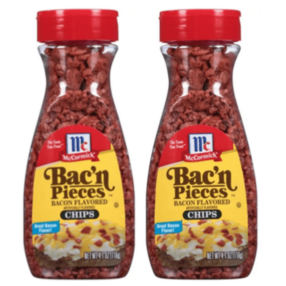 McCormick Imitation Bacon Chips, 4.1 oz Salad Toppings 2 Pack - Walmart.com