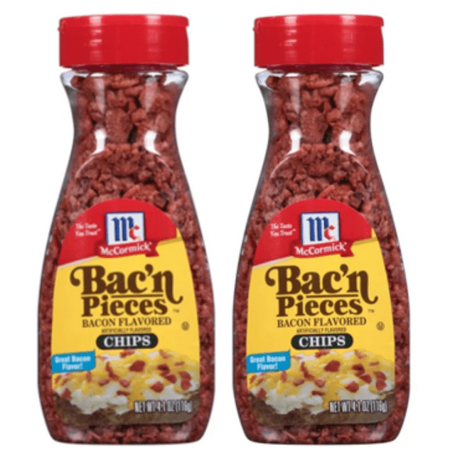 McCormick Imitation Bacon Chips, 4.1 oz Salad Toppings 2 Pack - Walmart.com