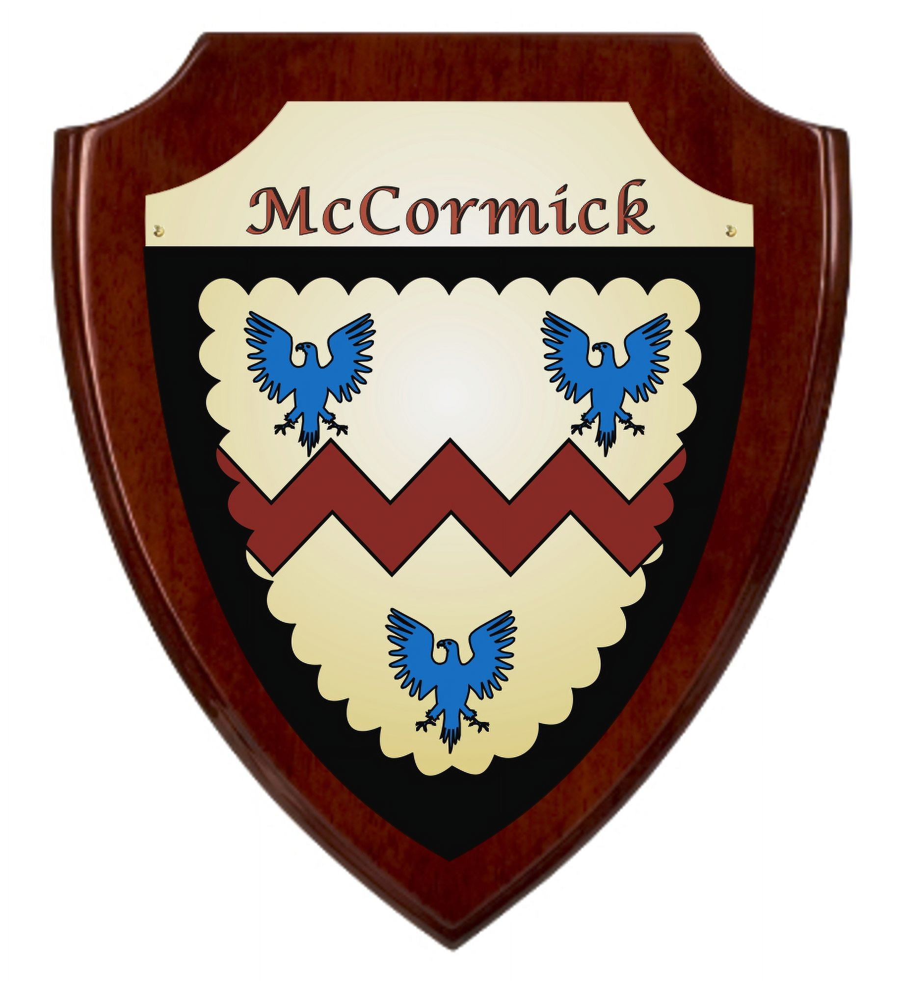 McCormick Irish Coat of Arms Shield Plaque - Rosewood Finish - Walmart.com