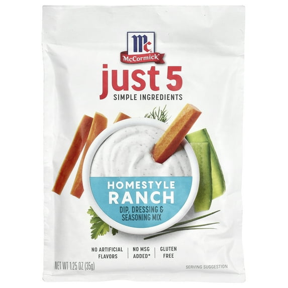 McCormick Homestyle Ranch Seasoning Mix, 1.25 oz Packet - Walmart.com