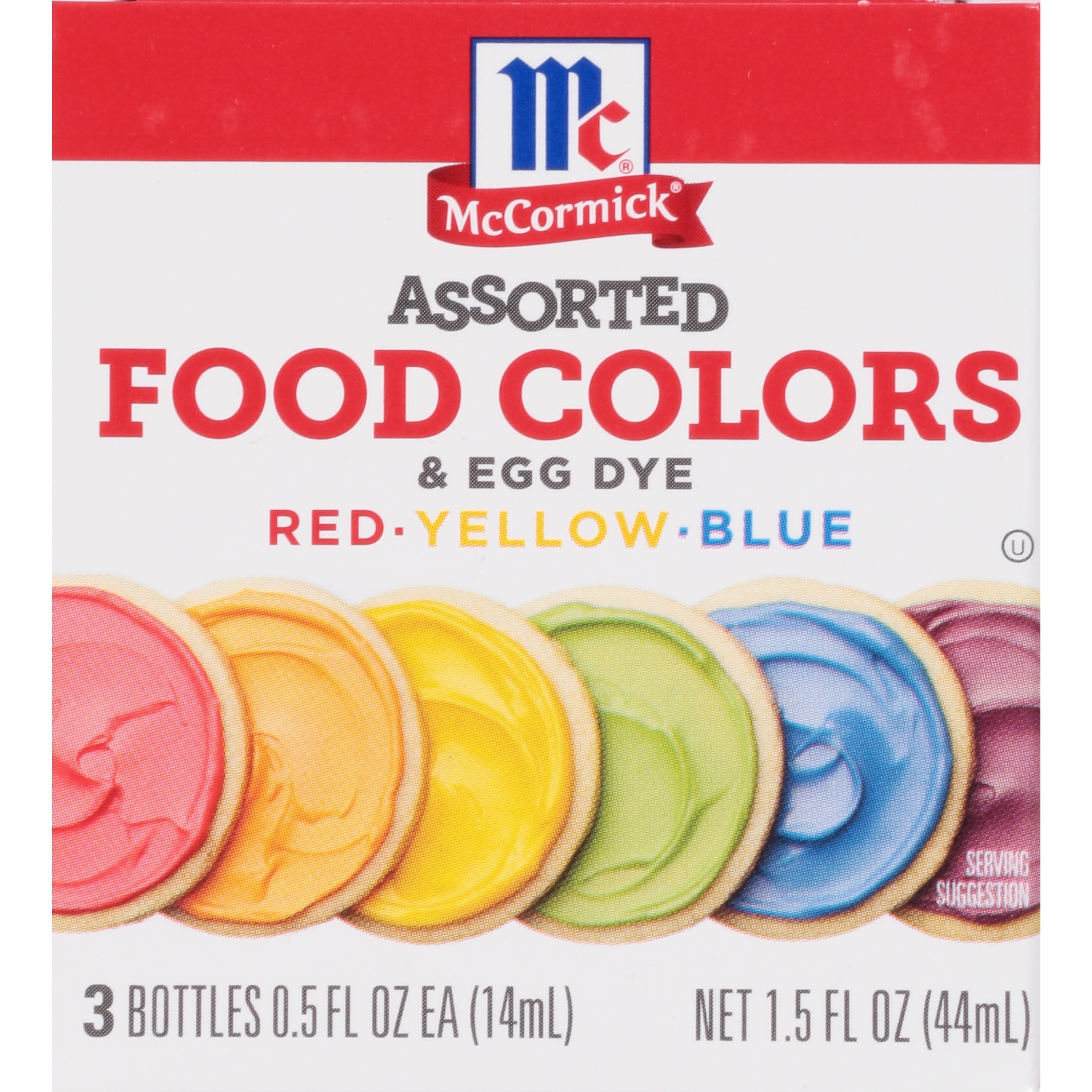 McCormick Assorted Food Colors & Egg Dye, Kosher, 1.5 fl oz Box ...