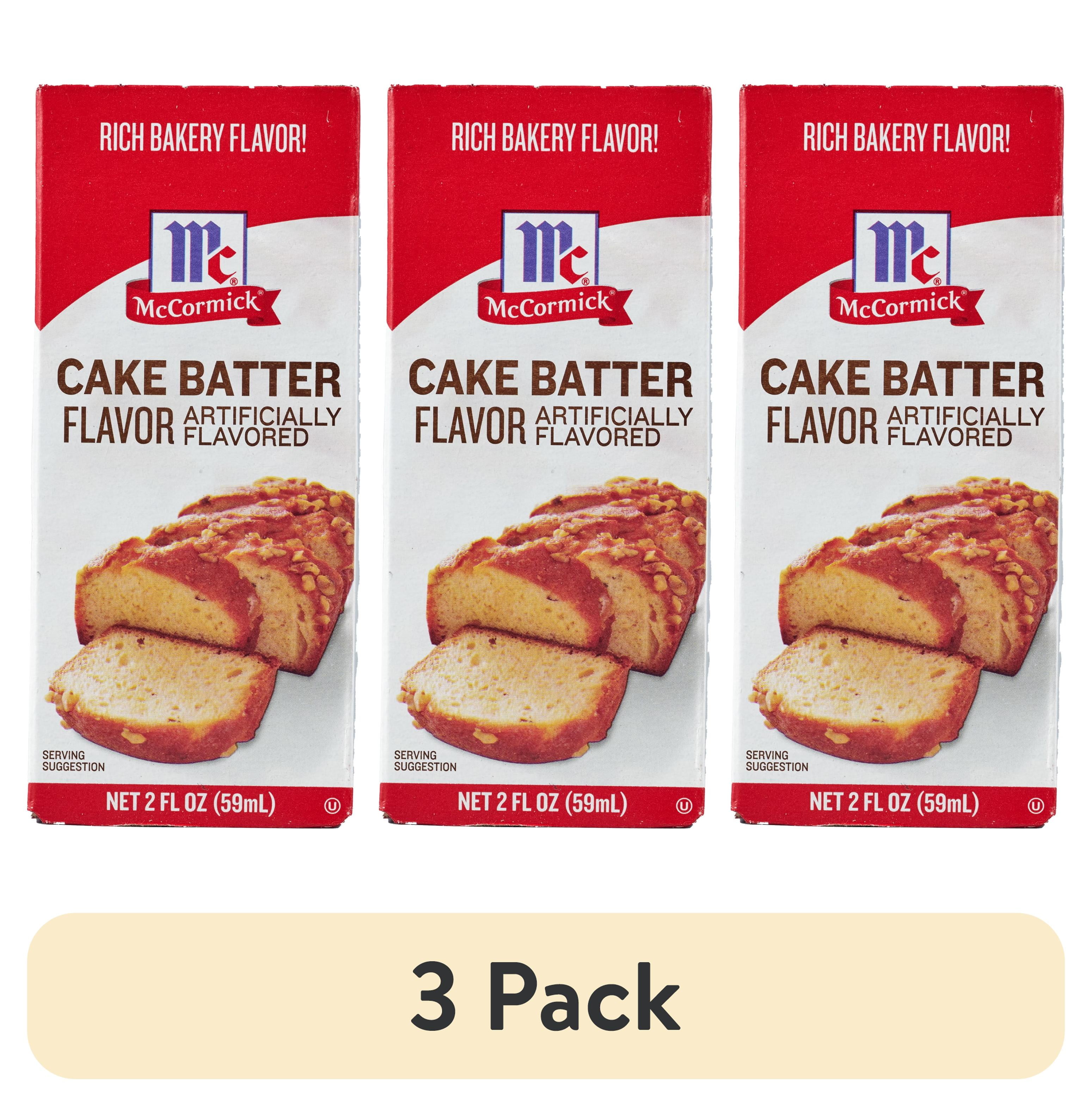 (3 pack) McCormick Kosher Cake Batter Flavor, 2 fl oz Box - Walmart.com