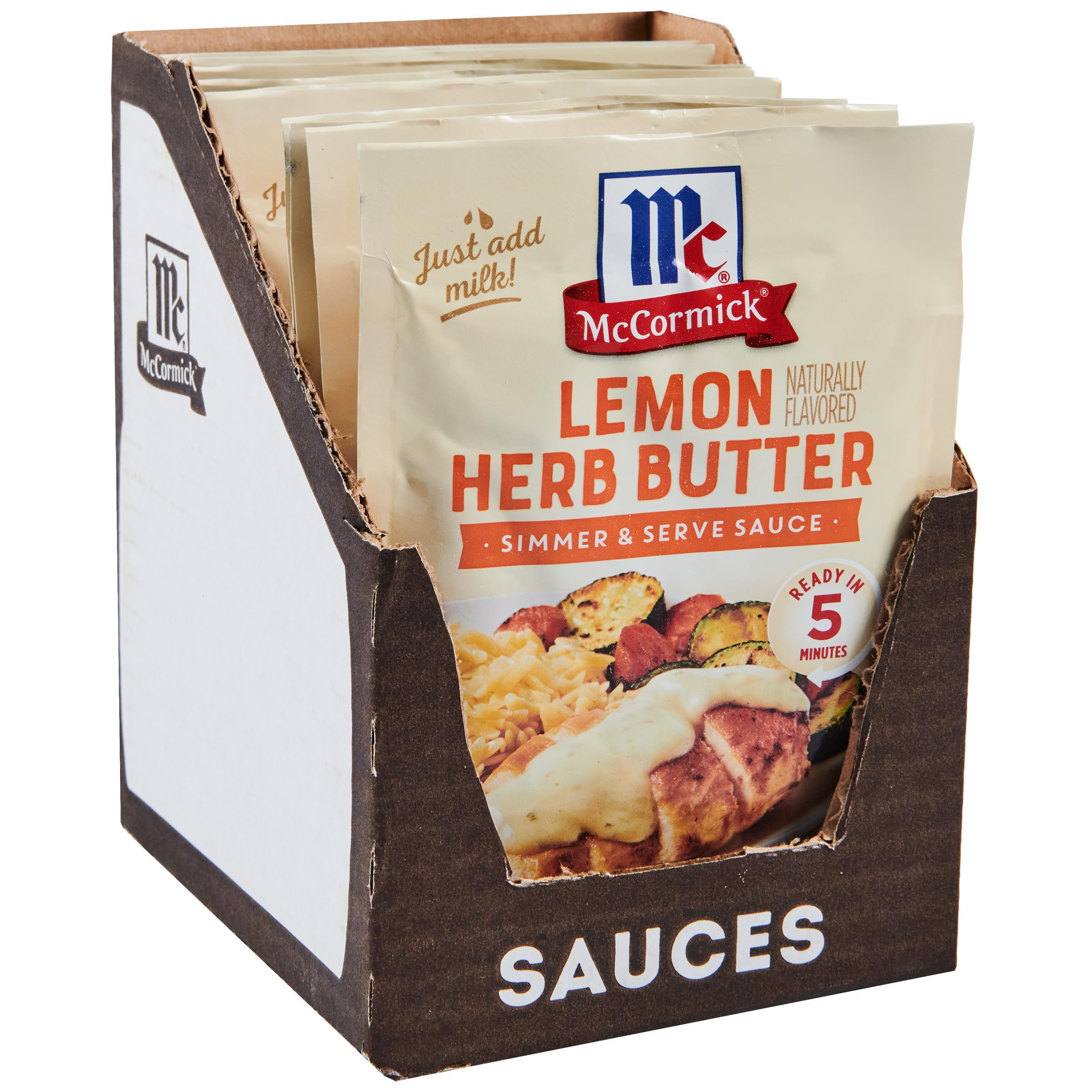 McCormick Lemon Herb Butter Simmer HYZ01 & Serve Sauce Mix, 0.87 oz ...