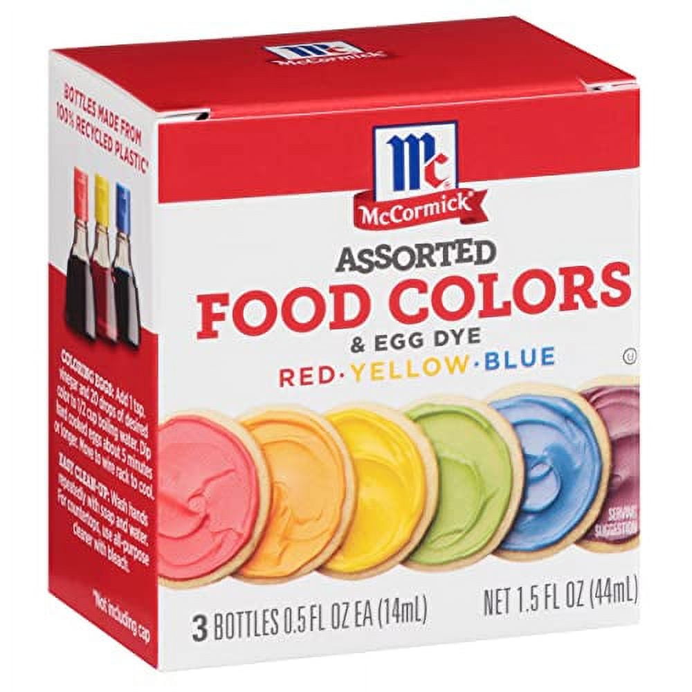 McCormick Liquid Food Coloring Set, 1.5 fl oz (3 Bottles) - Walmart.com